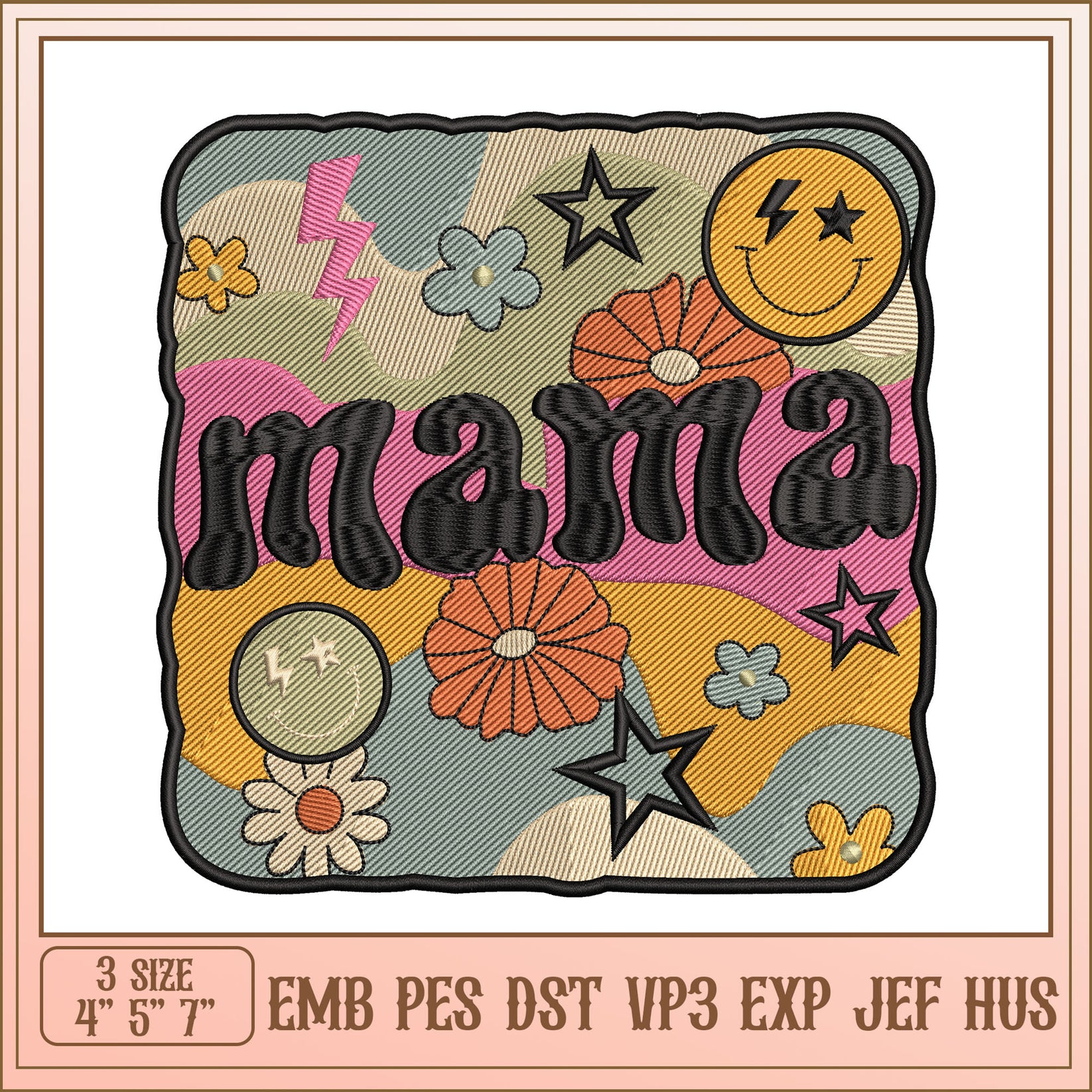Mama Embroidery Design Patch – svg files for cricut