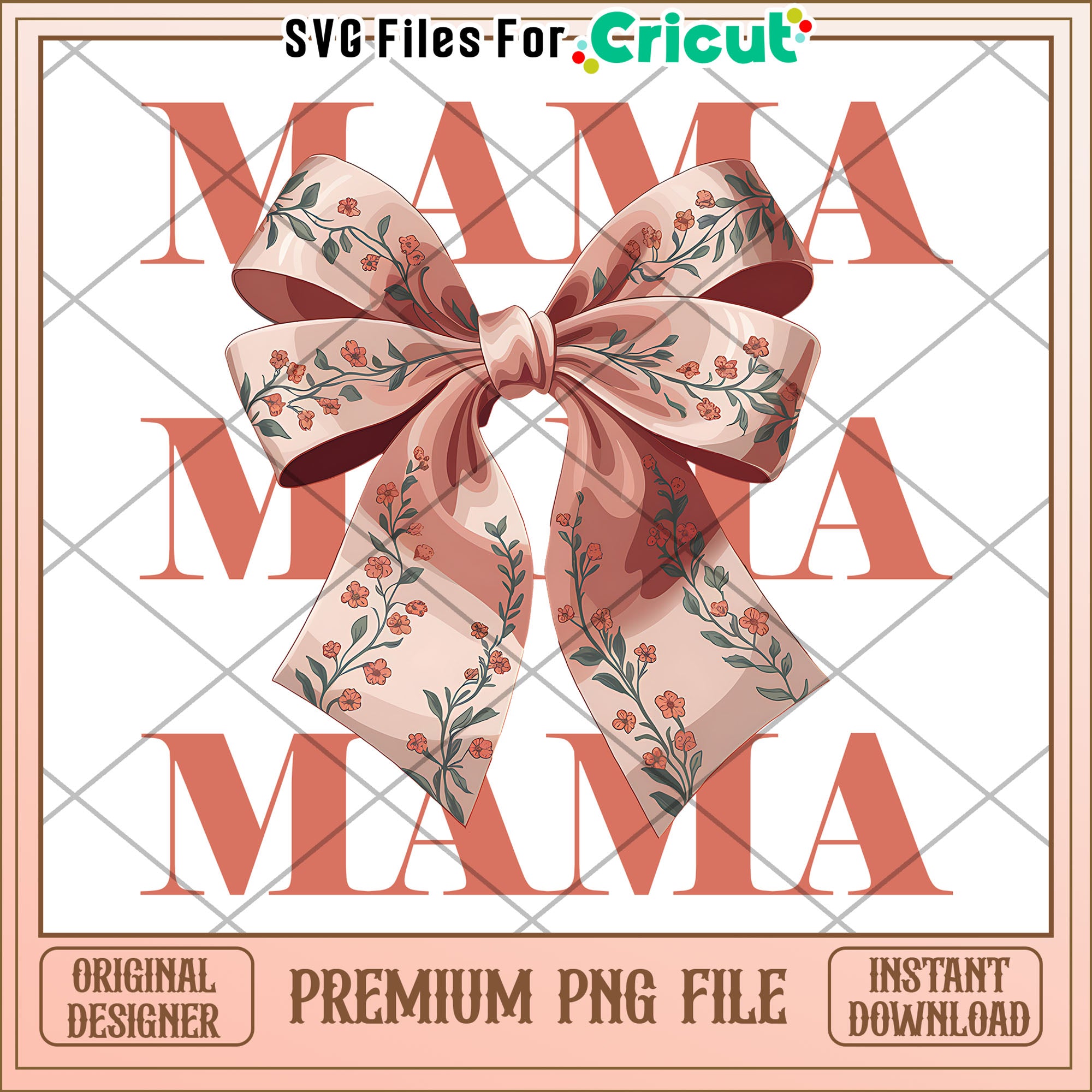 Mama Floral Bow PNG Design – svg files for cricut