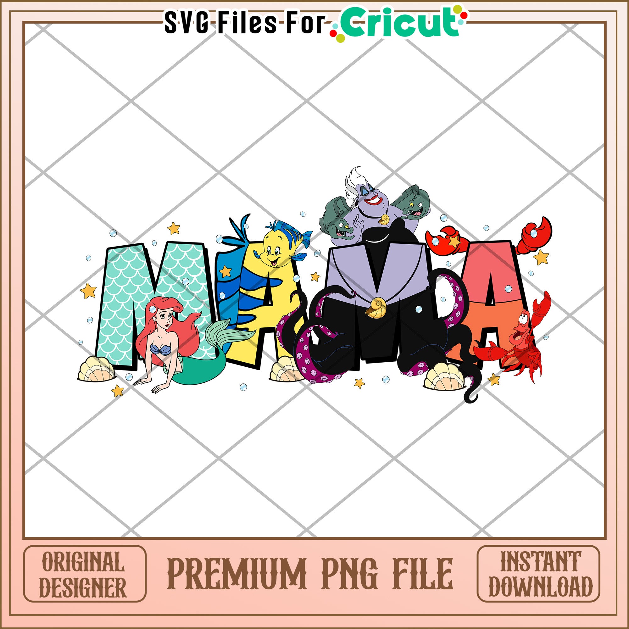 Mama Mermaid PNG Cricut Design – svg files for cricut