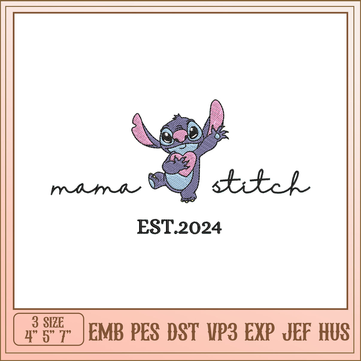 Mama Stitch Embroidery Design – svg files for cricut