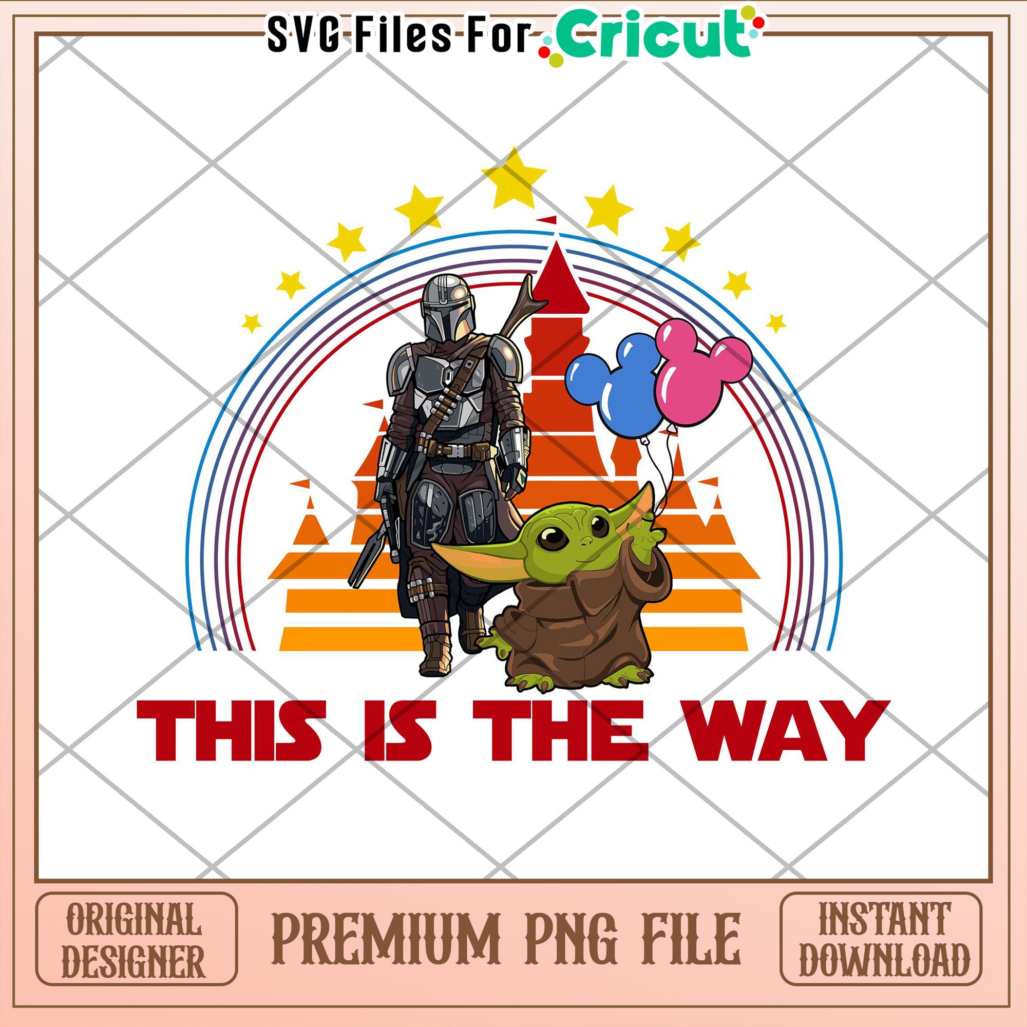 Mandalorian Grogu Disney PNG This Is The Way – svg files for cricut