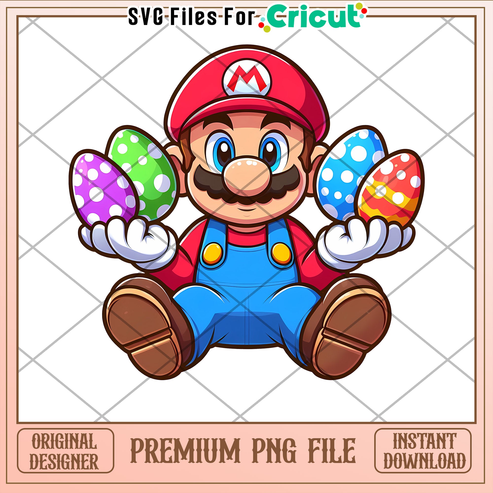 Mario Easter Eggs PNG Cricut Design – svg files for cricut