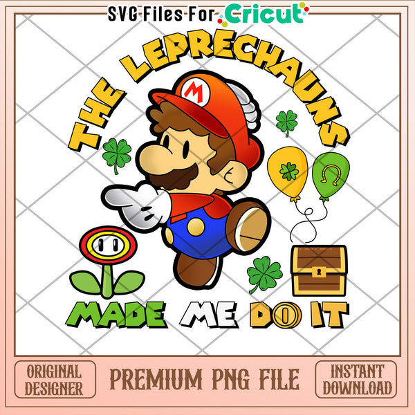 Mario Leprechaun St Patricks PNG – svg files for cricut