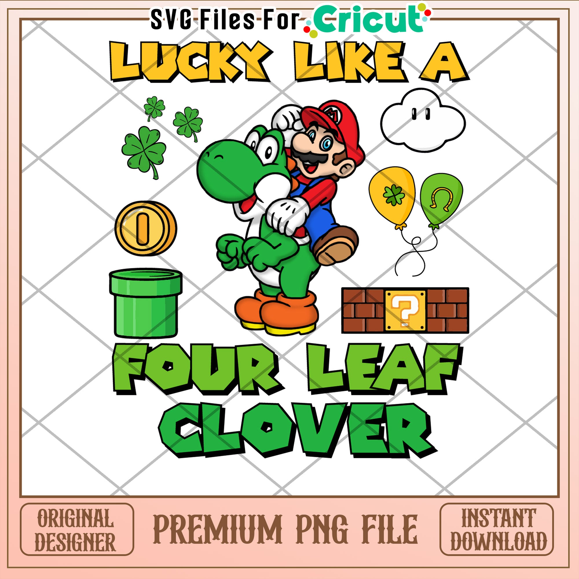 Mario St Patricks Day PNG – svg files for cricut