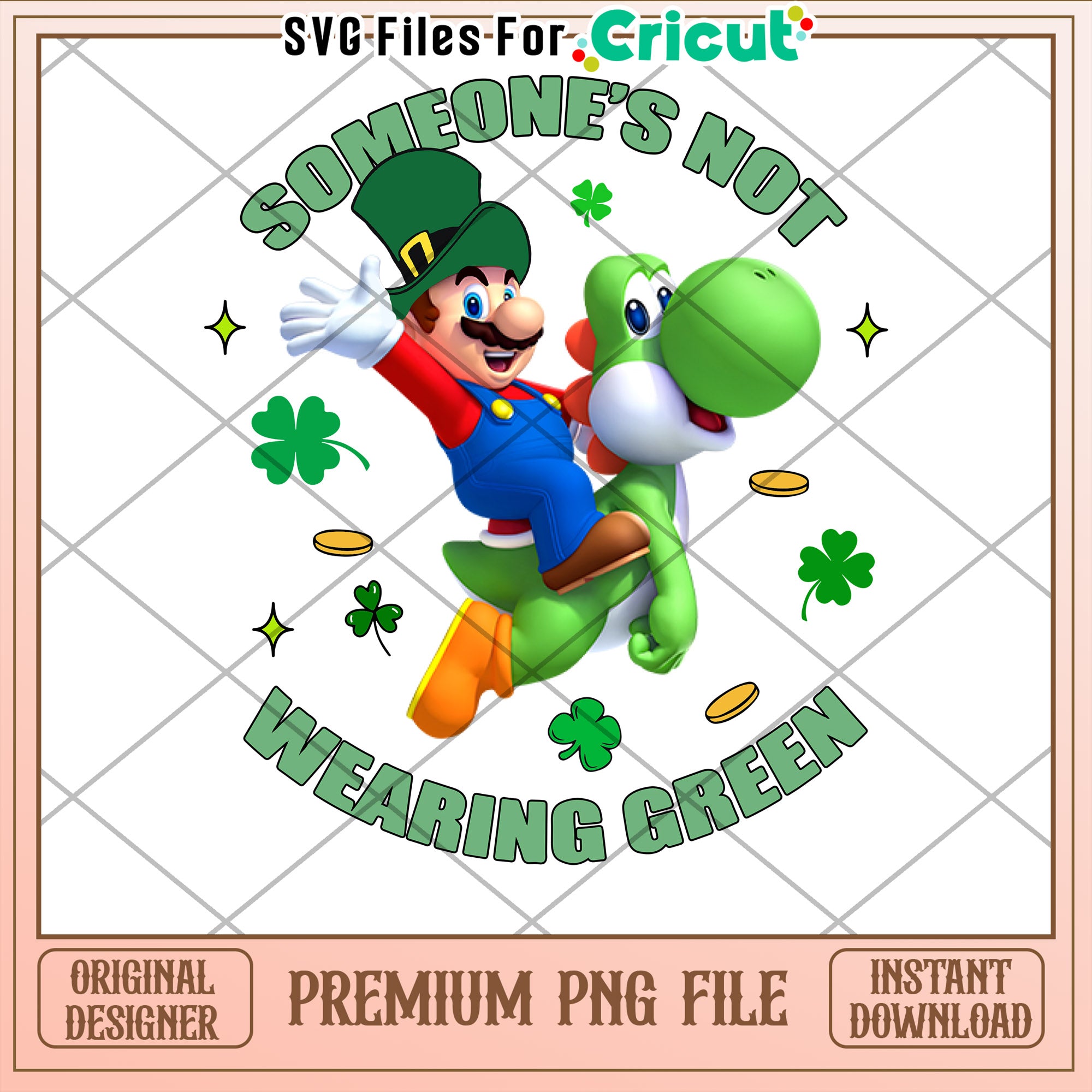 Mario St Patricks Day PNG Instant Download – svg files for cricut