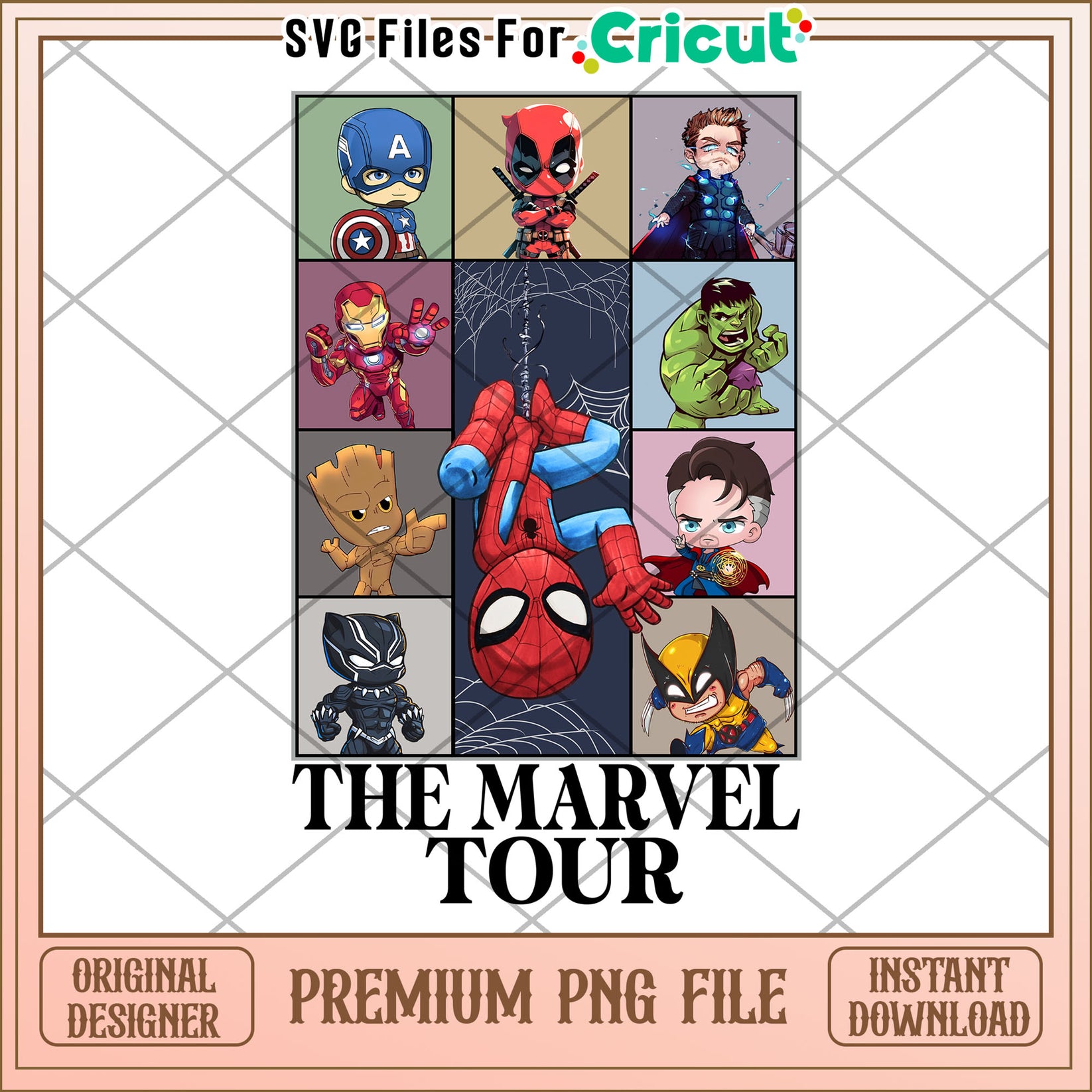 Marvel Heroes PNG Cute Chibi Artwork – svg files for cricut