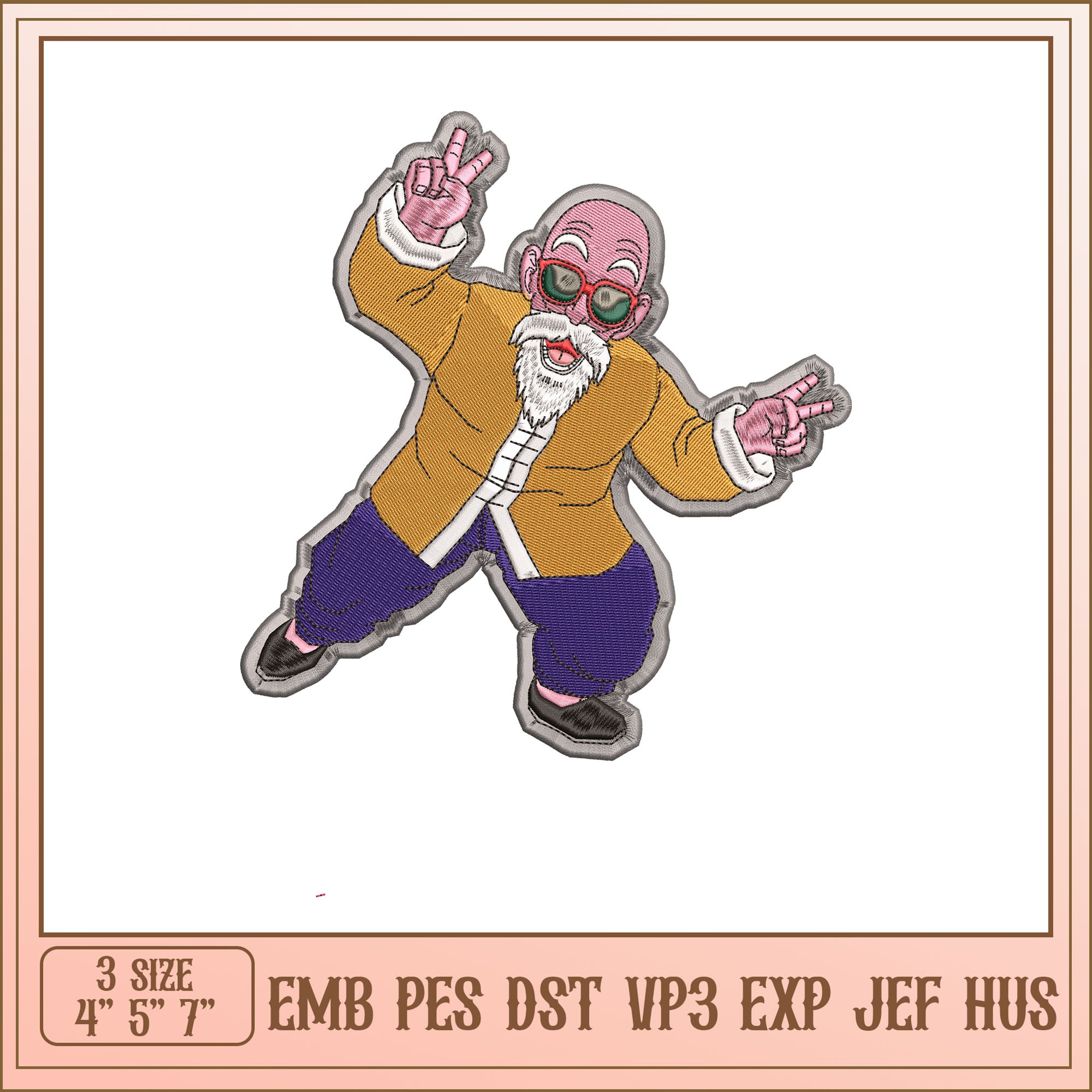 Master Roshi Embroidery Design – svg files for cricut