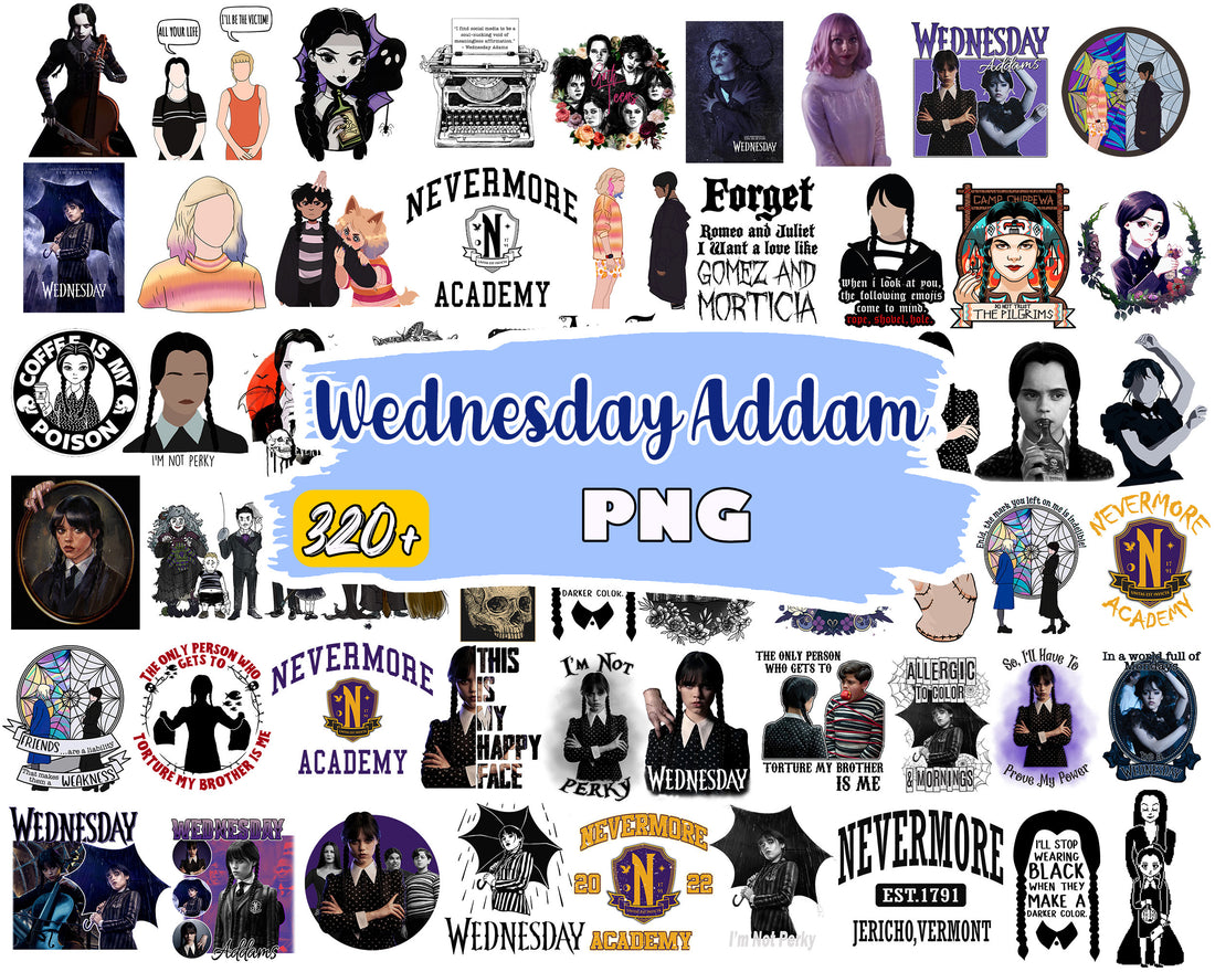 Mega bundle Wednesday png, Wednesday Adam, Addams Family, Jenna Ortega ...