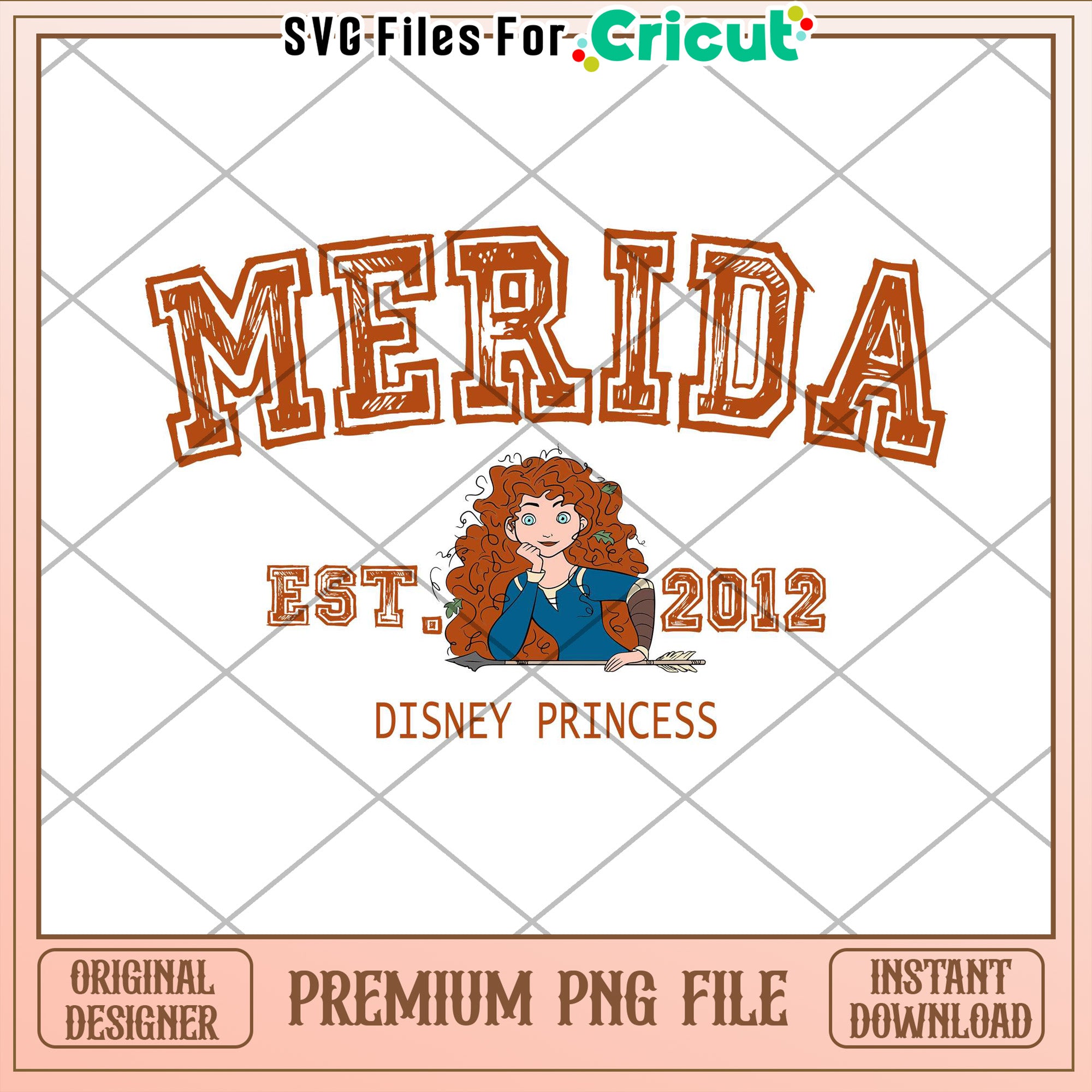 Merida Disney Princess PNG Design – svg files for cricut