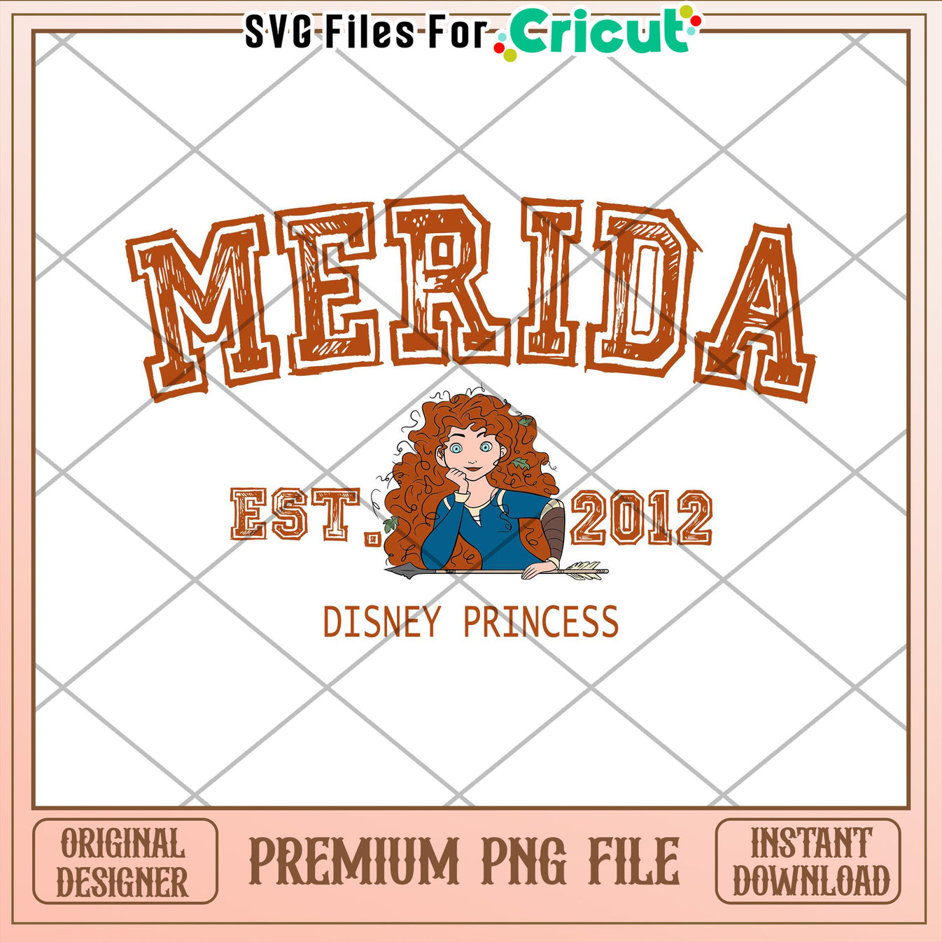 Merida Disney Princess PNG Design – svg files for cricut