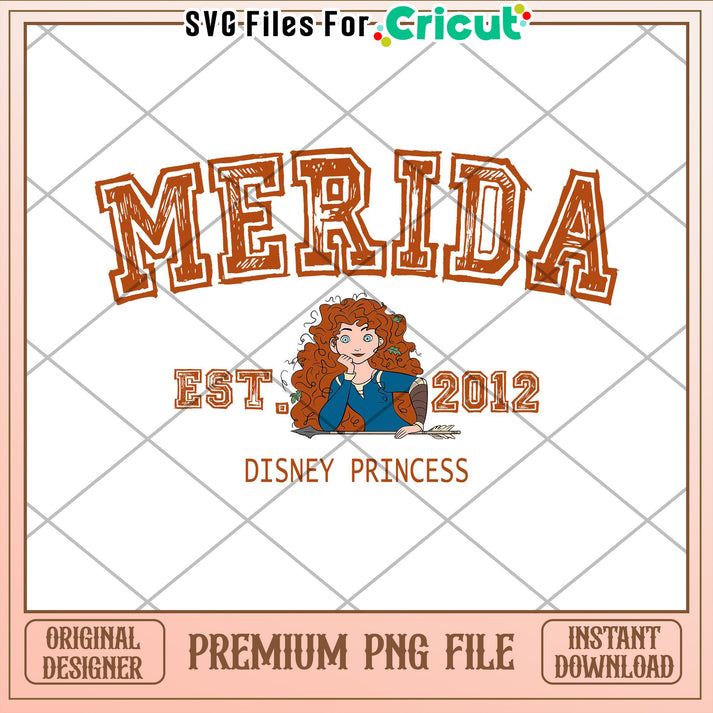 Merida Disney Princess PNG Design – svg files for cricut