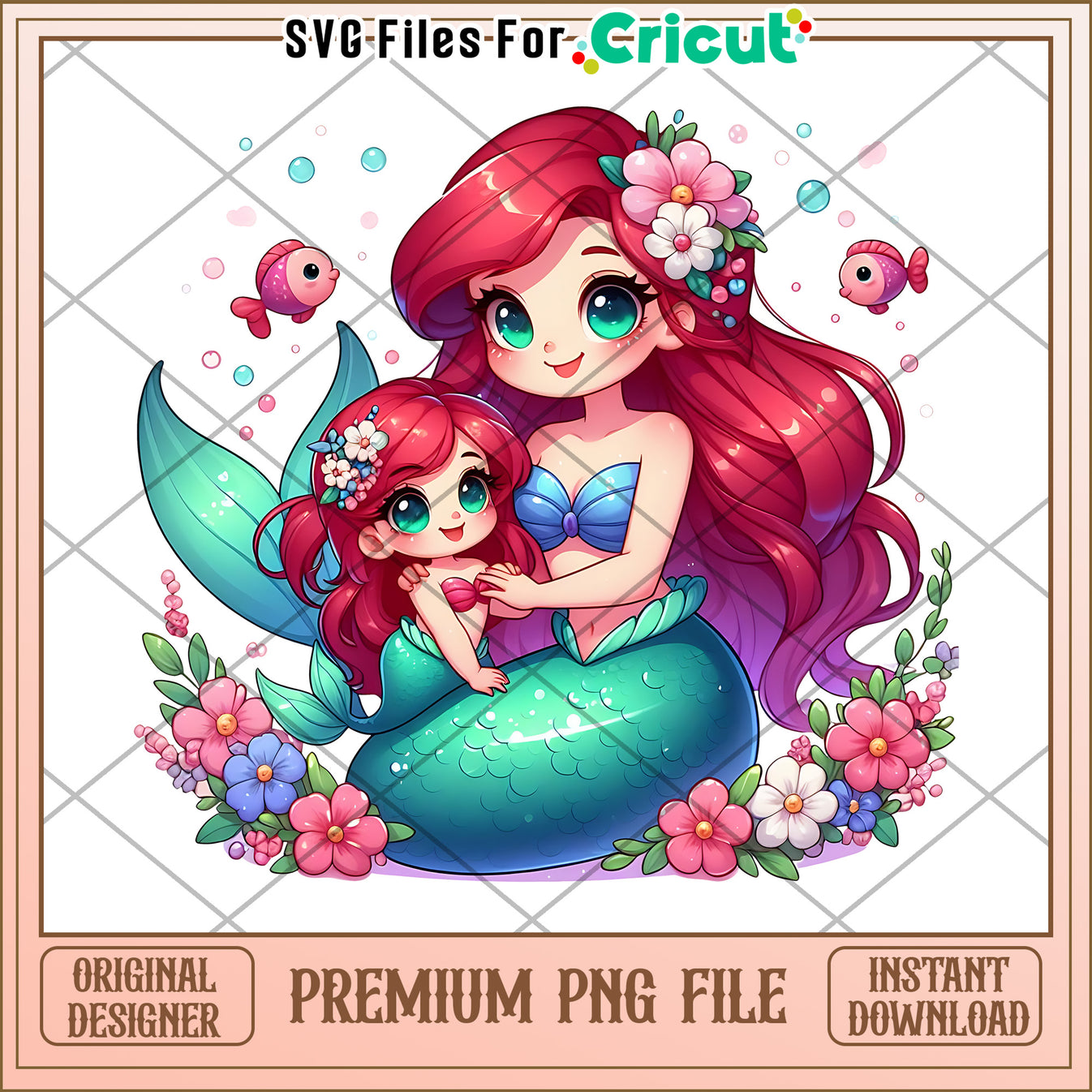 Mermaid Mom PNG Sublimation Design – svg files for cricut