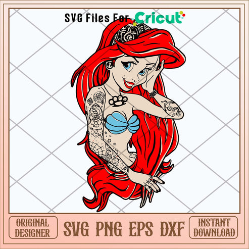 Mermaid Tattoo Svg, Mermaid Svg-Svgfilesforcricut – svg files for cricut