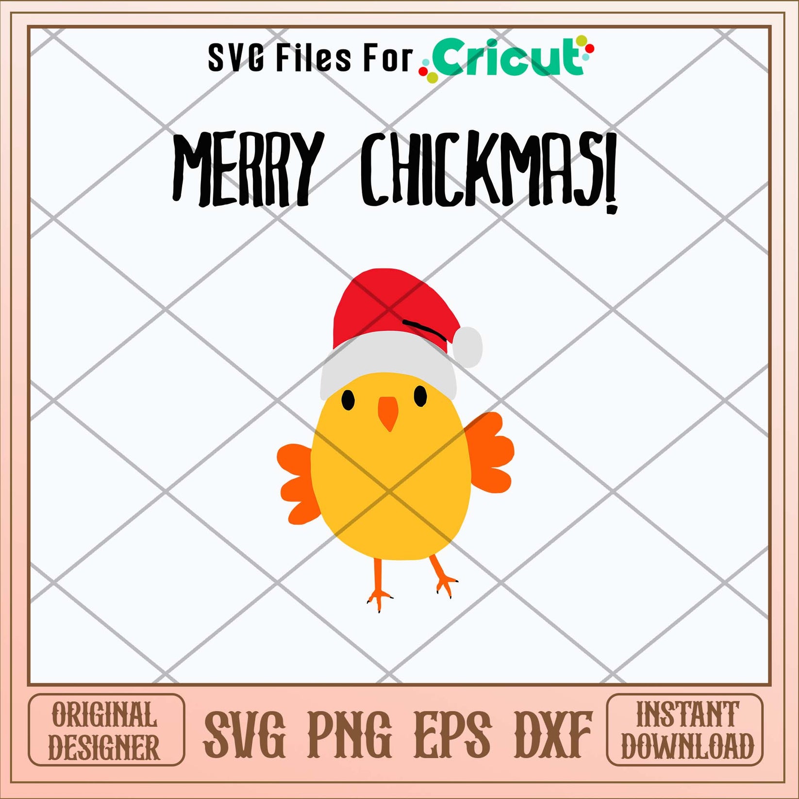 Merry Chickmas Svg, Chicken Christmas Svg-Svgfilesforcricut – svg files ...