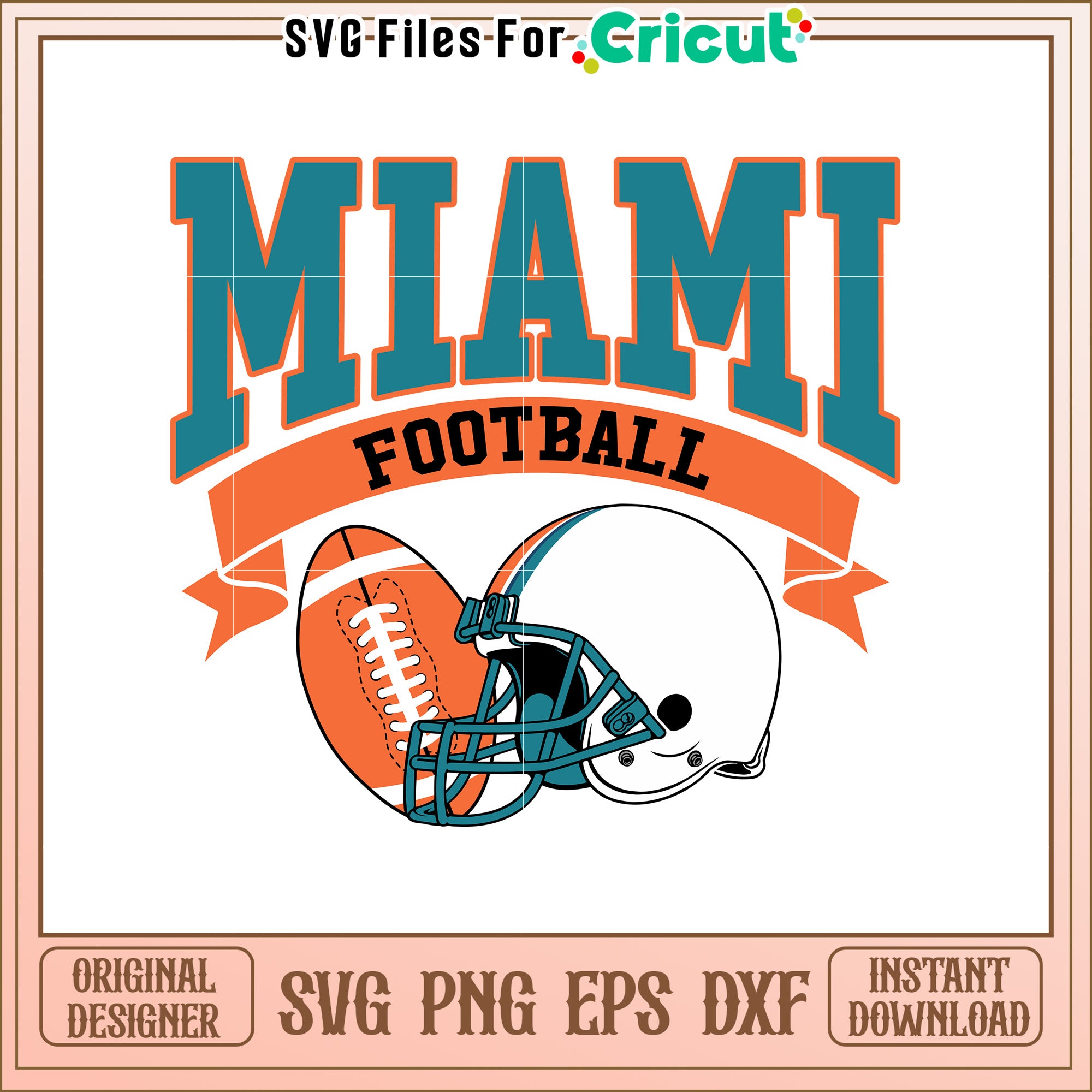 Miami Football SVG Design for Sports Fans and Crafts – svg files for cricut