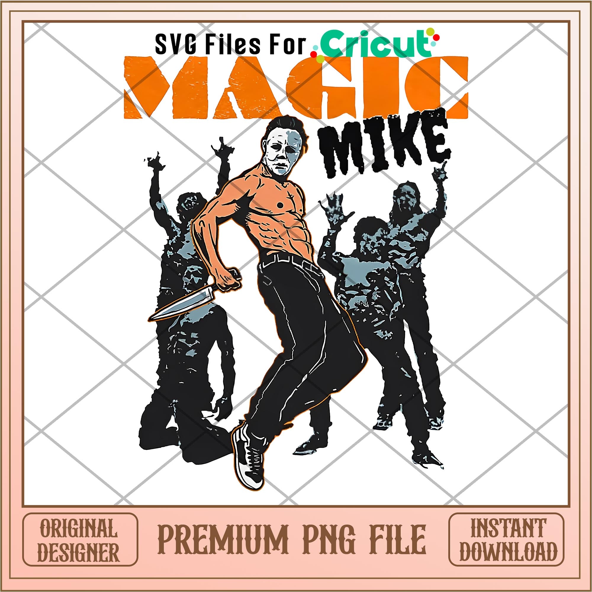 Michael Myers Magic Mike png, Horror characters png, digital download ...