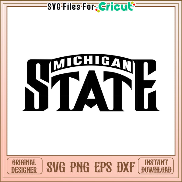 Michigan State SVG File for Cricut, Instant Download Digital Design Te ...