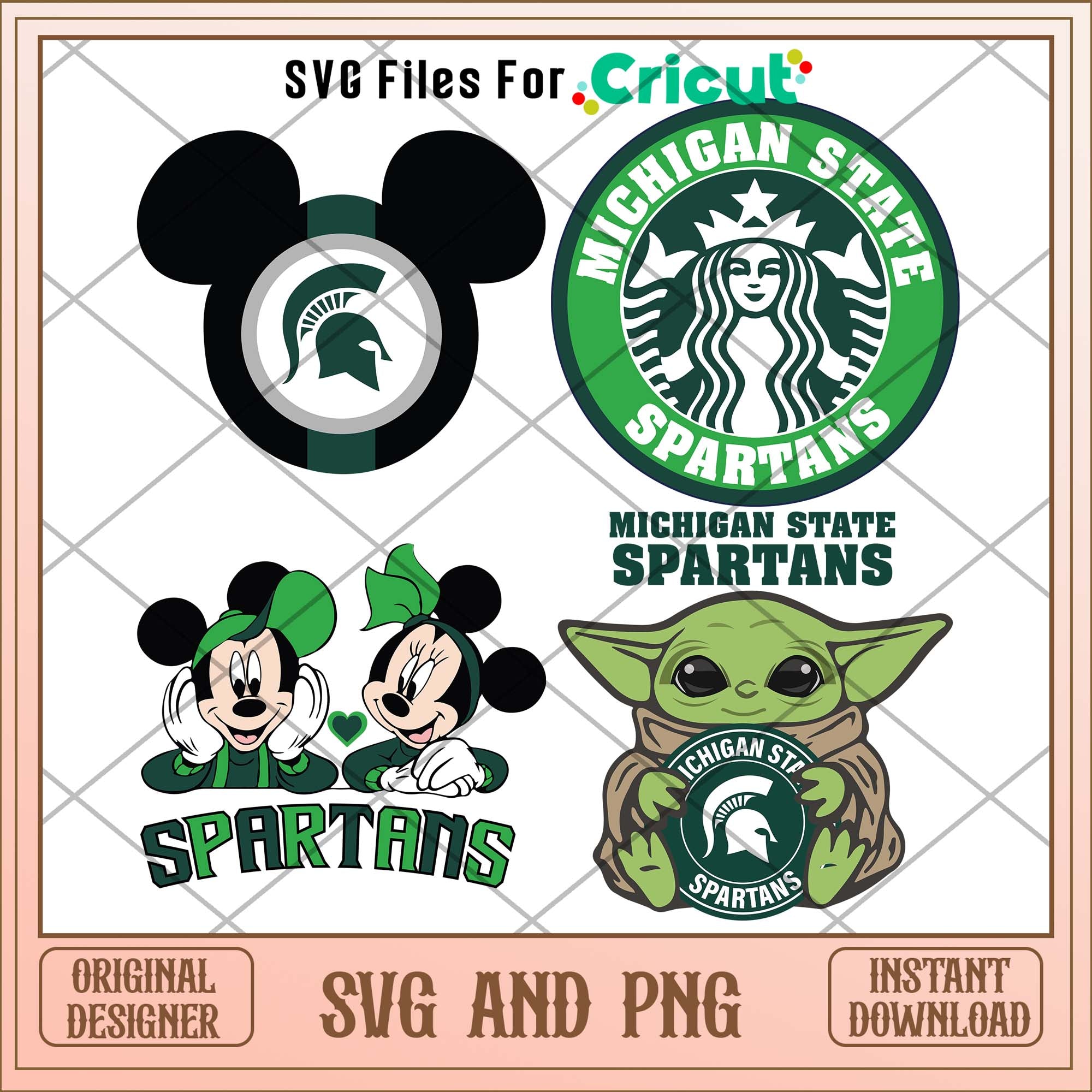 Michigan State Spartans Disney svg, Michigan Spartans svg bundle, NCAA ...