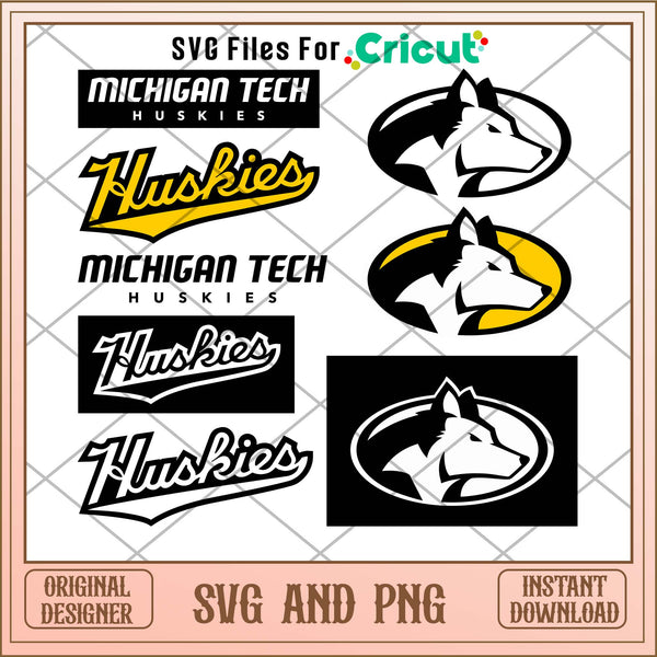 Michigan Tech Huskies svg, Michigan Tech Huskies svg bundle, NCAA svg ...
