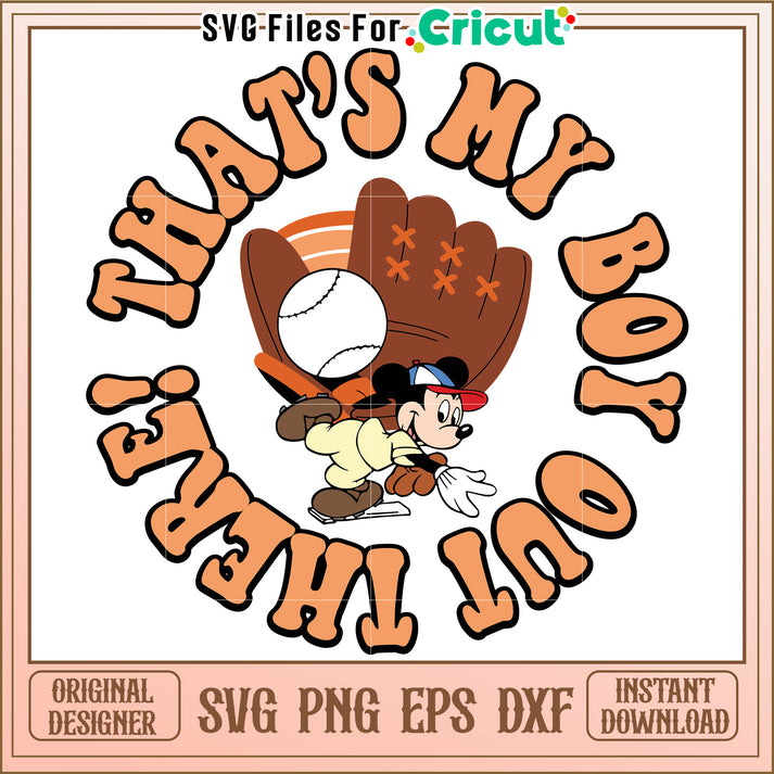 Mickey Baseball SVG Design Instant Download – svg files for cricut