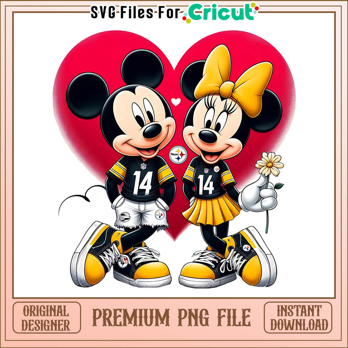 Mickey Minnie heart Steelers png, Pittsburgh Steelers png, NFL png ...
