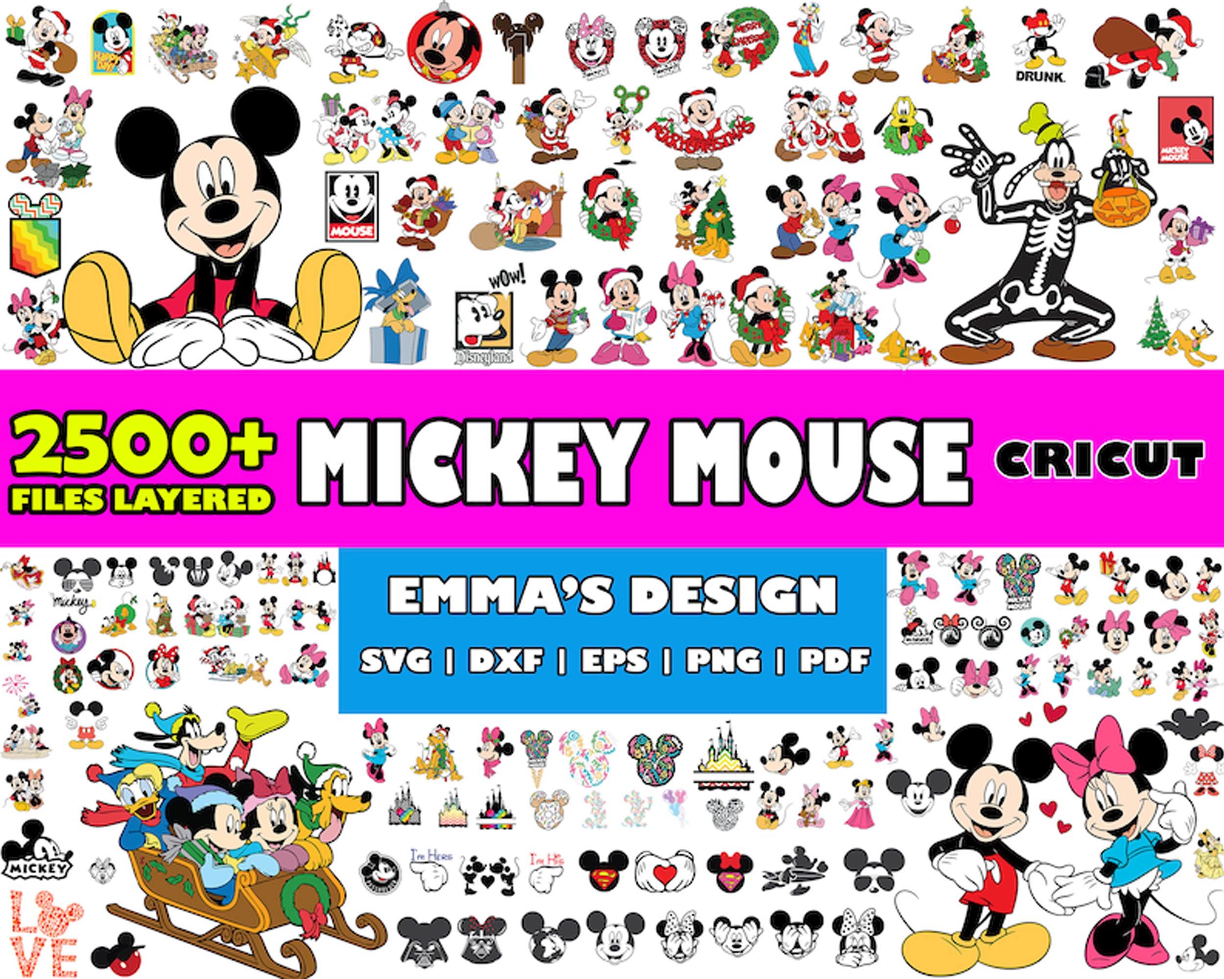 Disney mickey and minnie mouse SVG Bundle – svg files for cricut