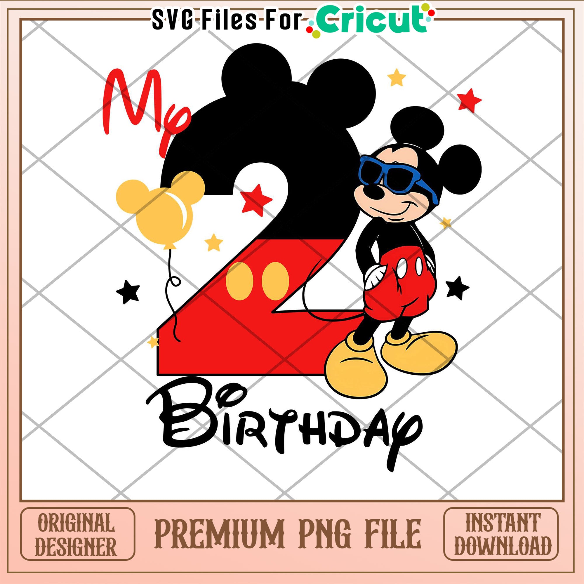 Mickey Mouse 2nd Birthday PNG – svg files for cricut