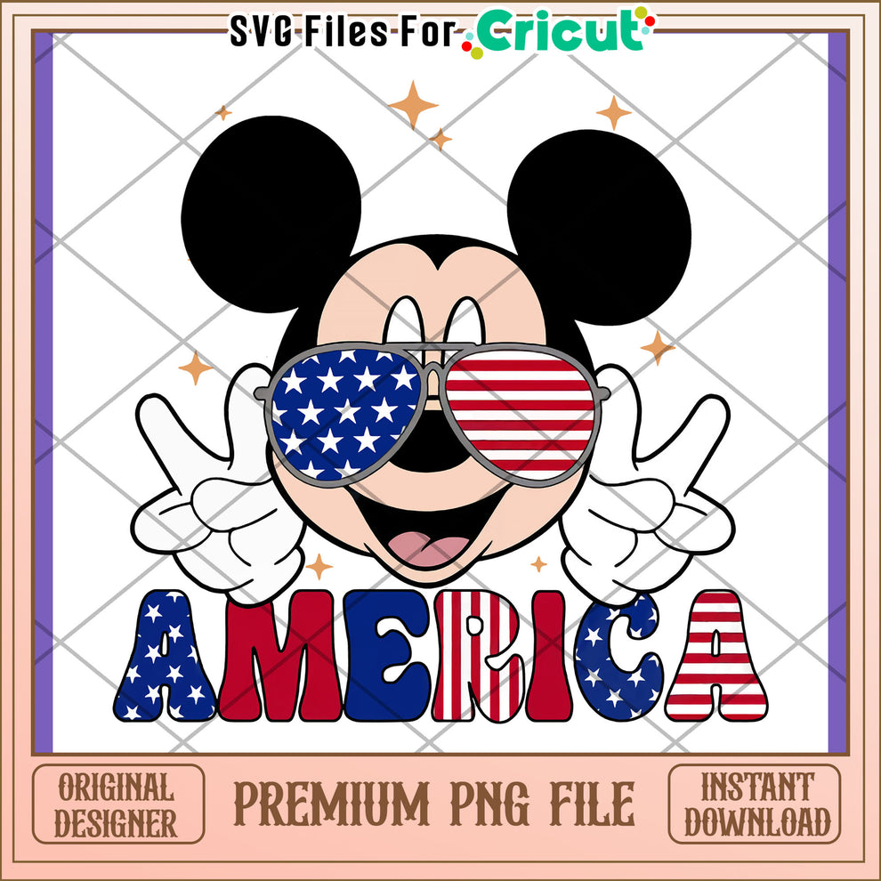 Mickey Mouse America Graphic PNG Download Design – svg files for cricut