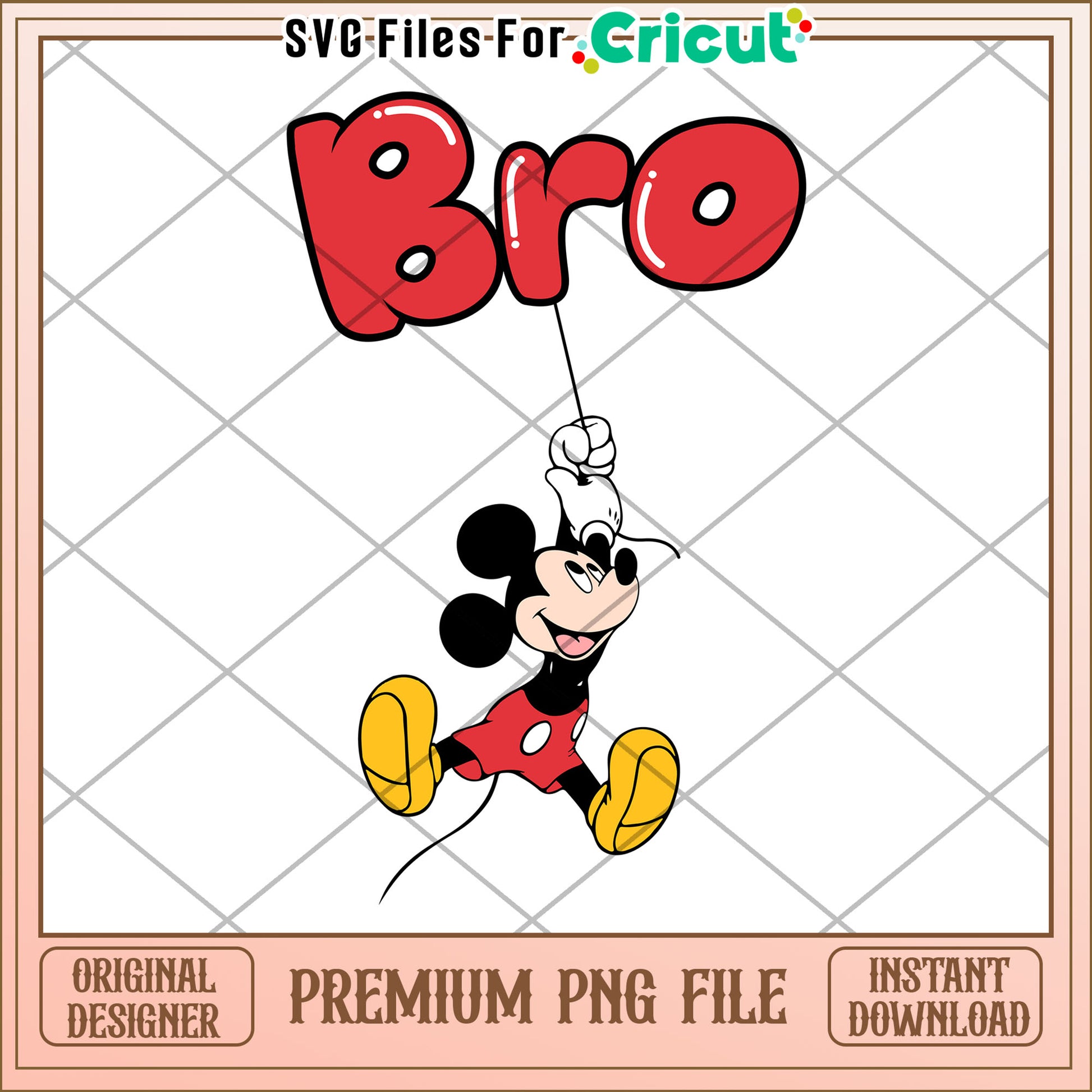 Mickey Mouse Bro Balloon PNG Image – svg files for cricut