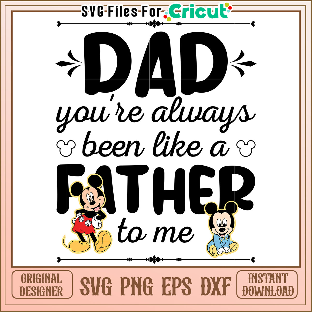 Mickey Mouse Dad SVG Design – svg files for cricut