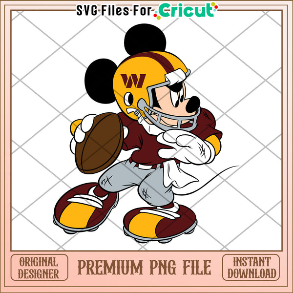 Mickey Mouse Football Player PNG File, Perfect for Cricut Projects ...