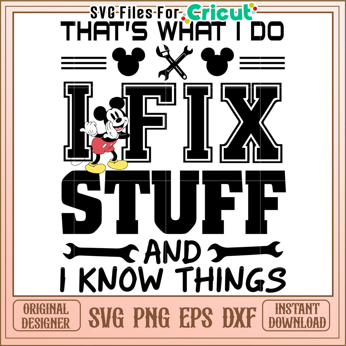 Mickey Mouse Mechanic SVG Design – svg files for cricut