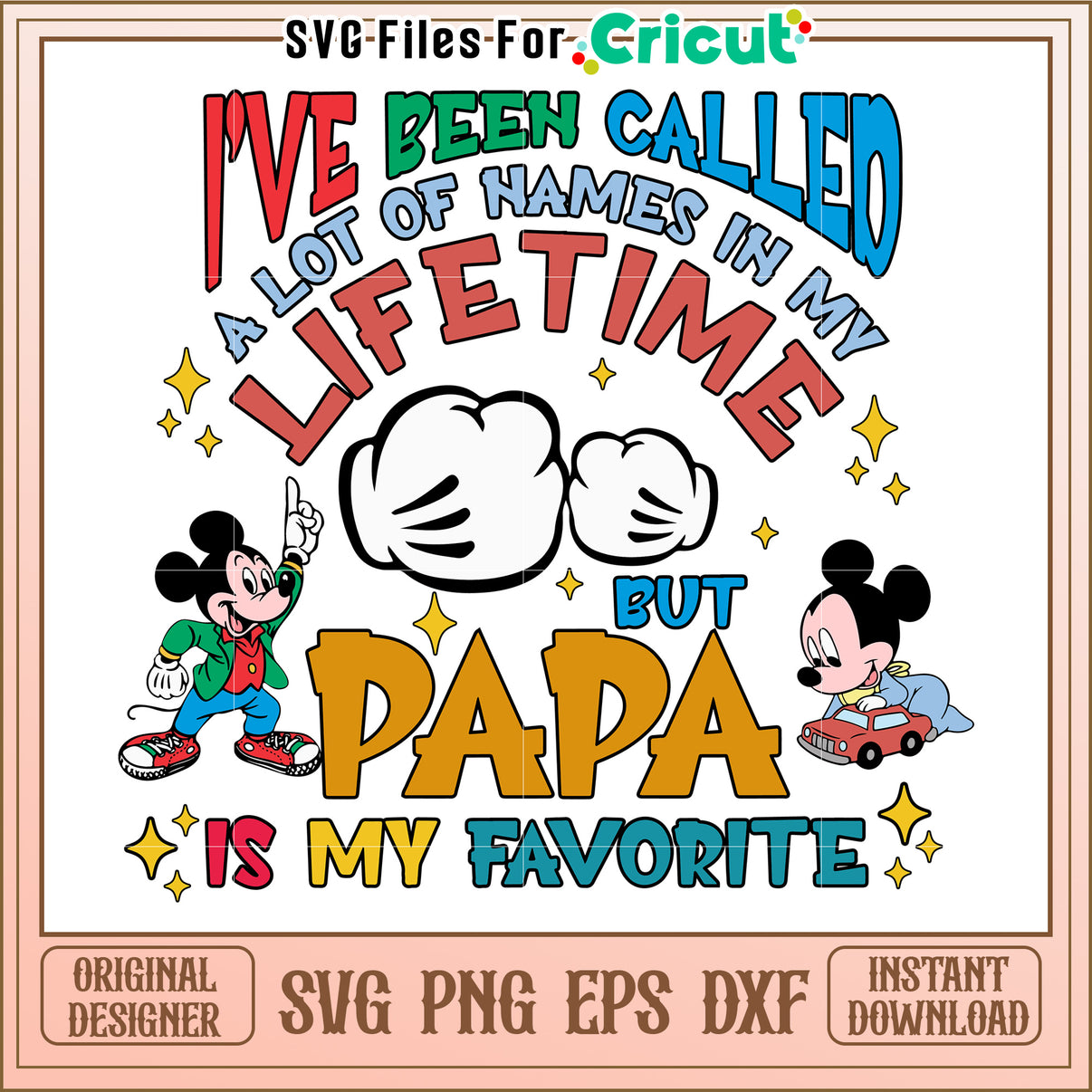Mickey Mouse Papa SVG Design – svg files for cricut