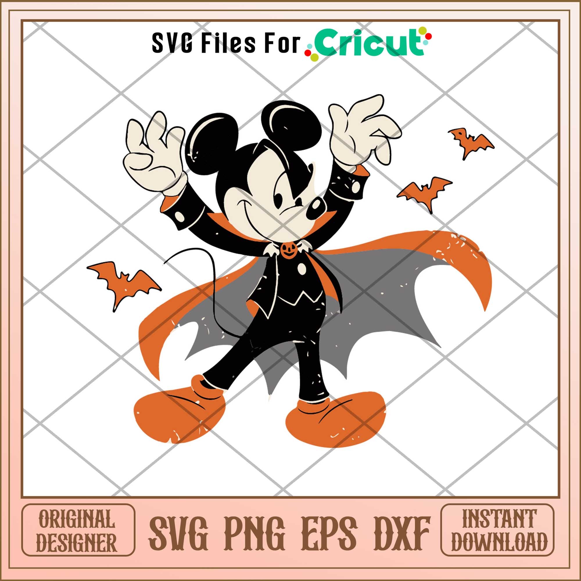 Mickey Mouse Spooky Dracula svg, disney characters svg, digital downlo ...