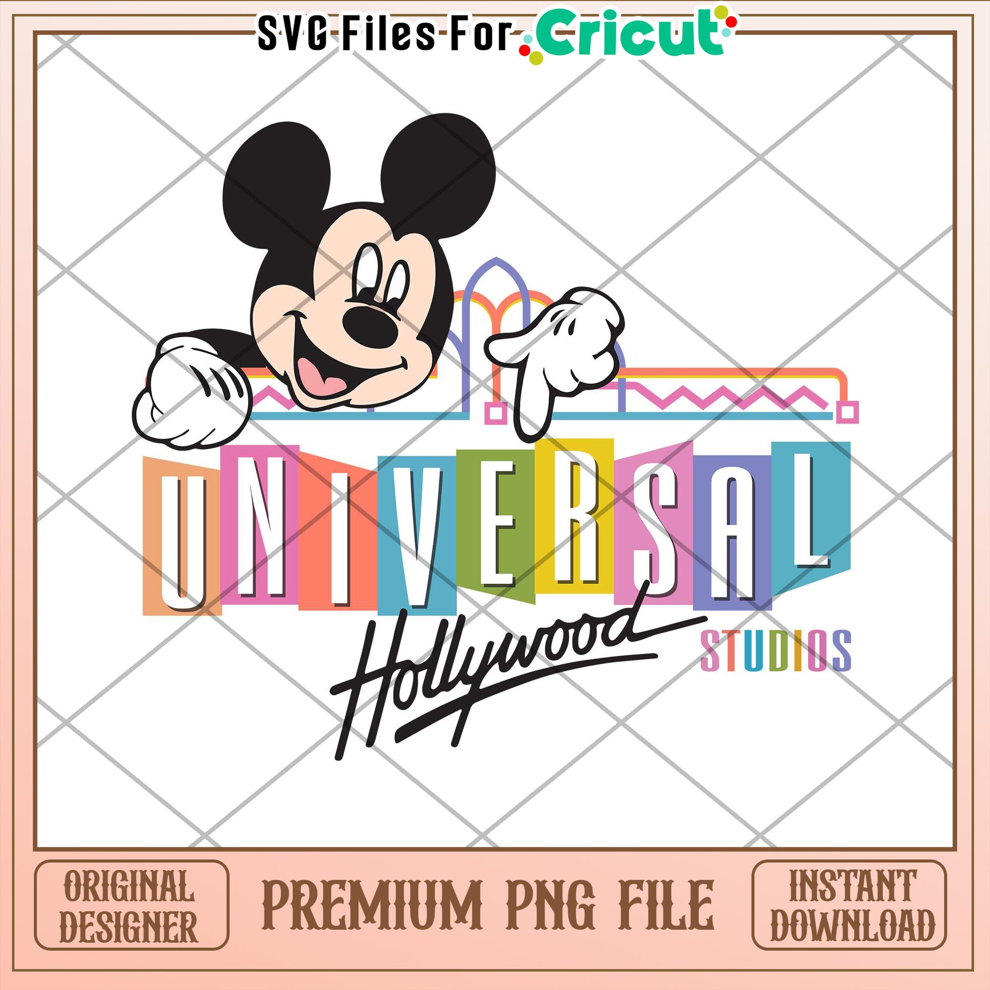 Mickey Mouse Universal Hollywood Studios PNG File for Cricut Crafts ...