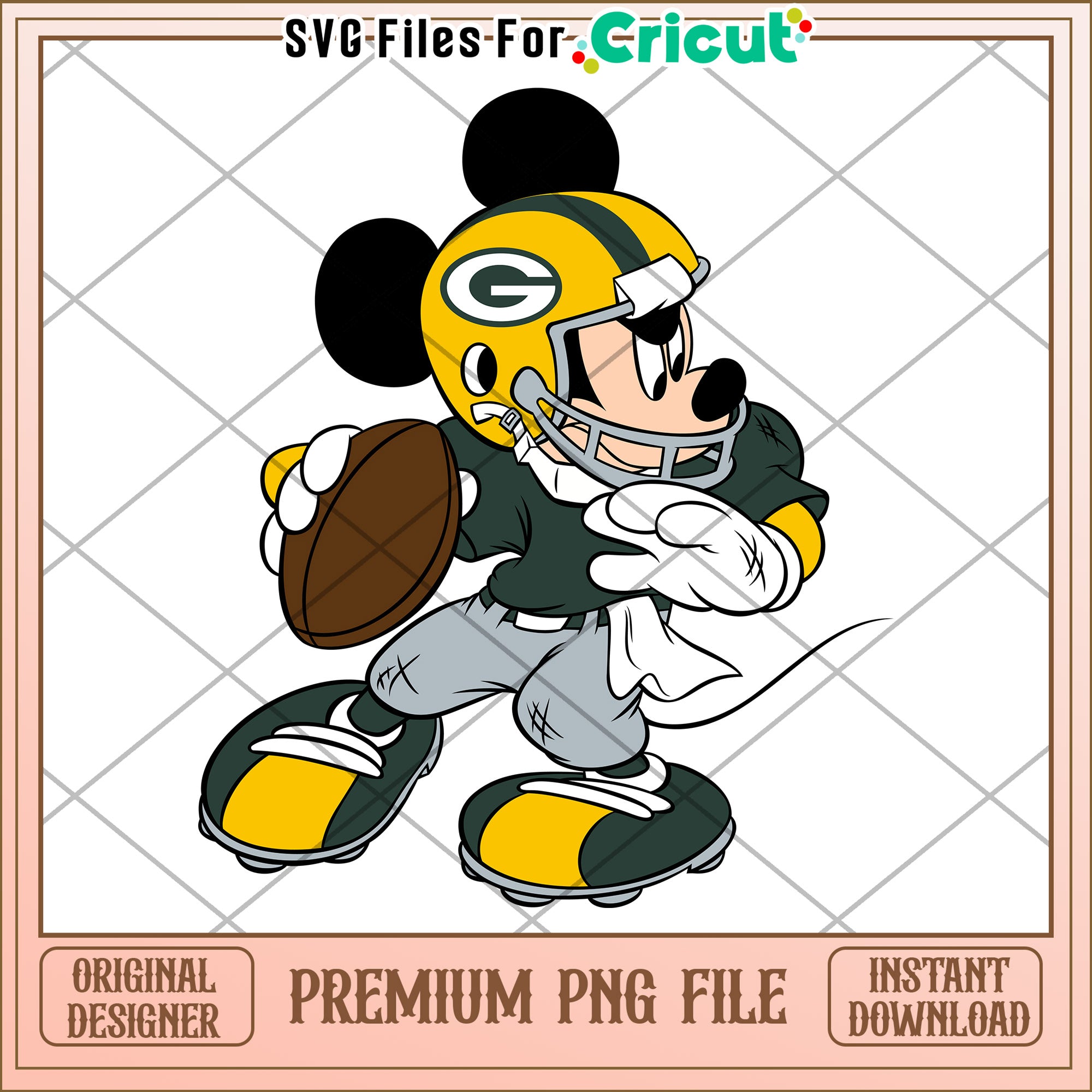 Mickey Mouse football design for Cricut, perfect for crafting projects ...