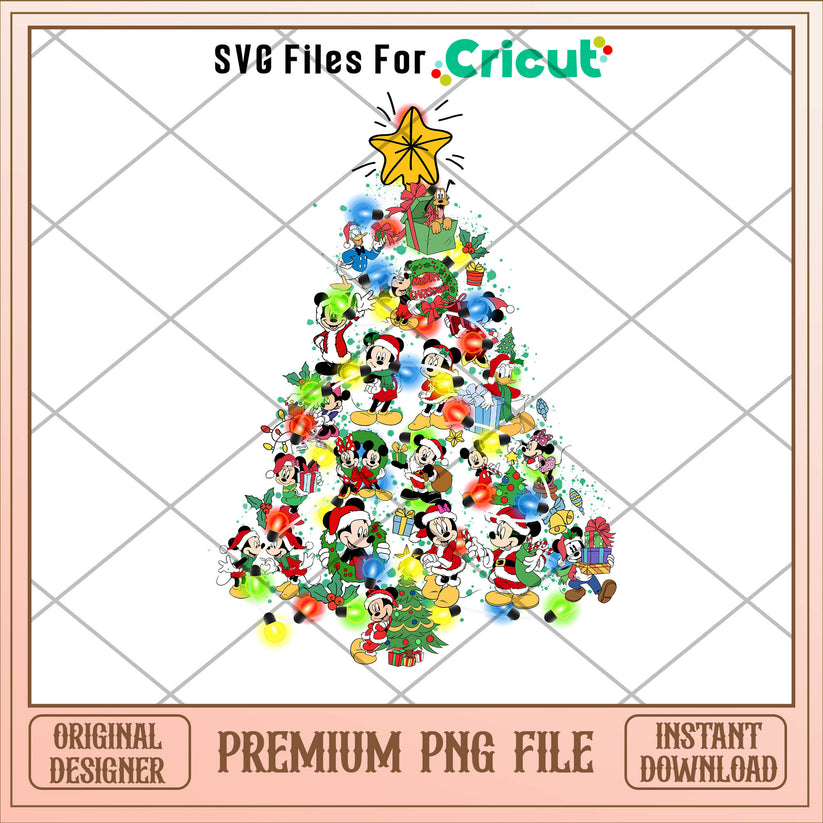 Mickey and donald christmas tree png, mickey png, christmas png – svg ...