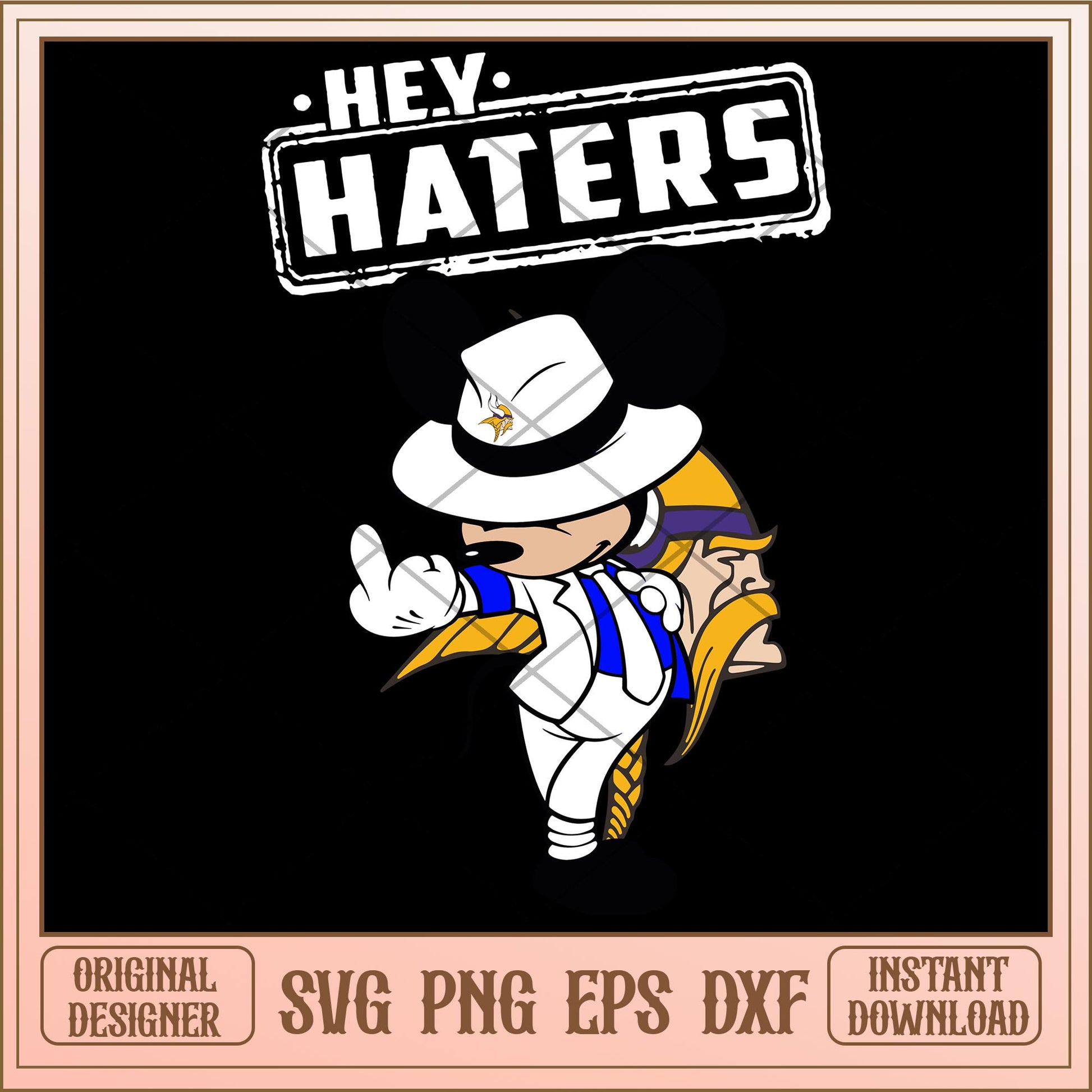 Mickey mouse Hey haters Vikings svg, Disney characters svg, digital do ...