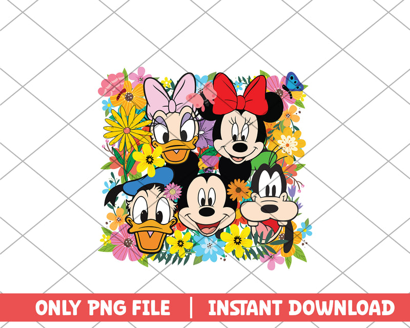 Mickey and friends flower disney png – svg files for cricut