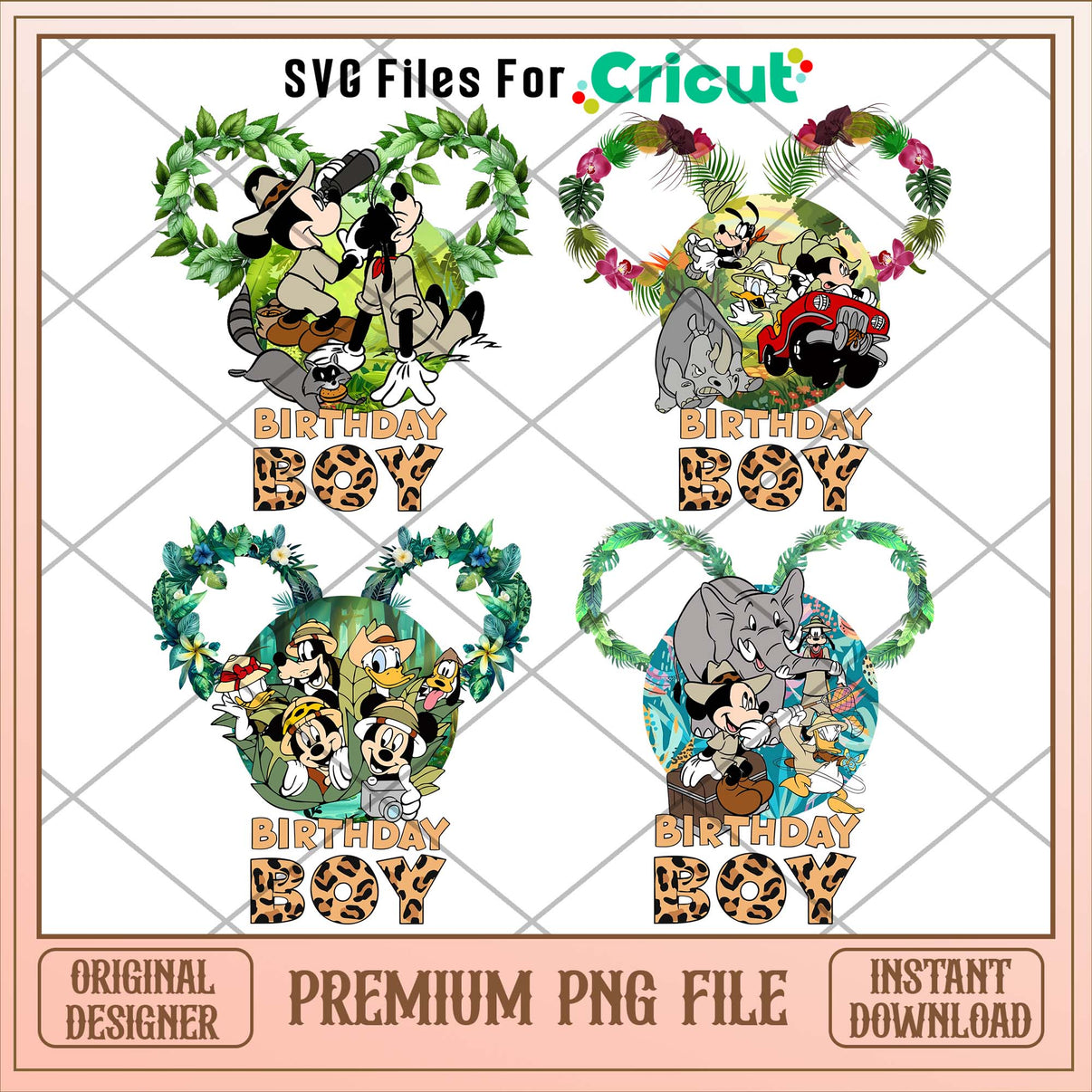 Mickey friends birthday boy png bundle ver 2 – svg files for cricut