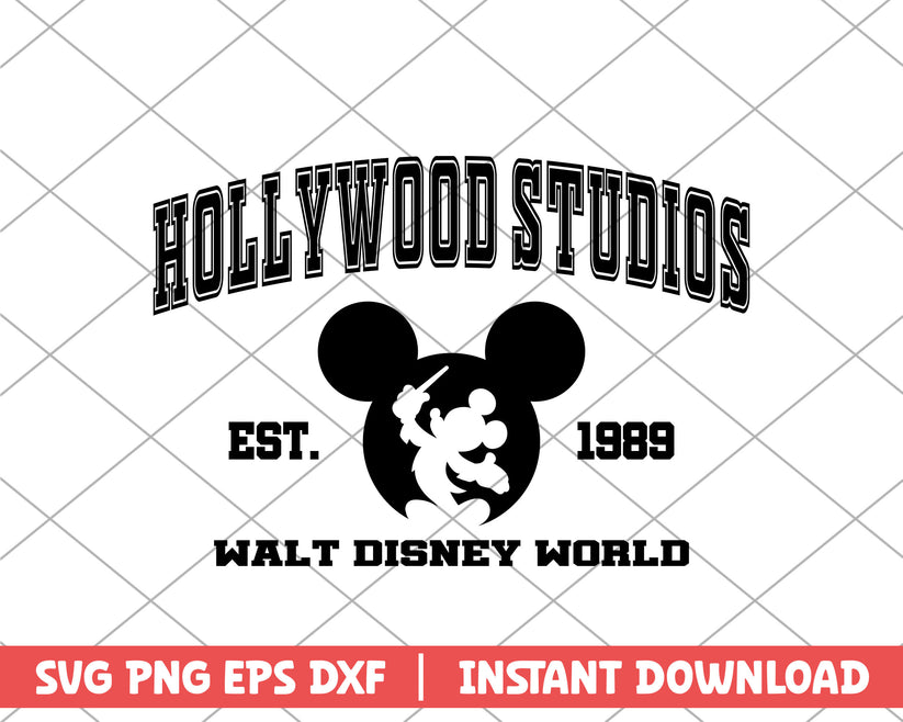 Mickey hollywood studios est 1998 disney svg – svg files for cricut