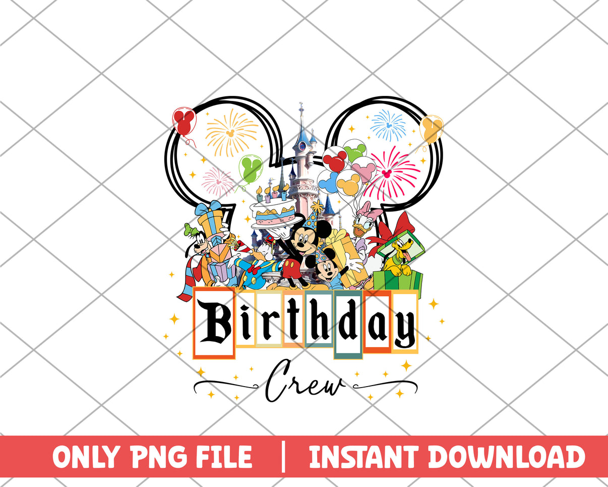 Mickey mouse birthday crew disney png – svg files for cricut