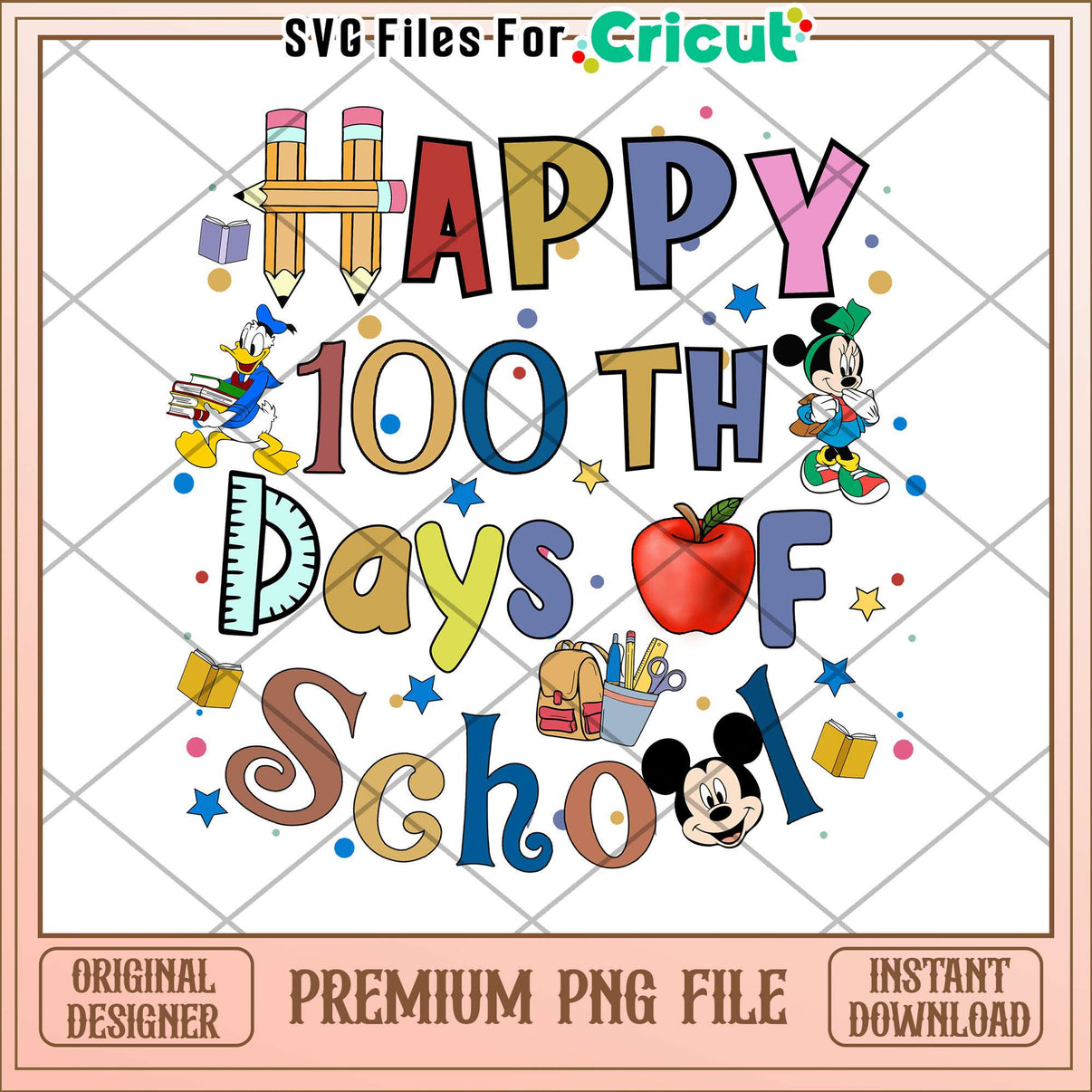 Mickey mouse happy 100th days of school png, school days png – svg ...