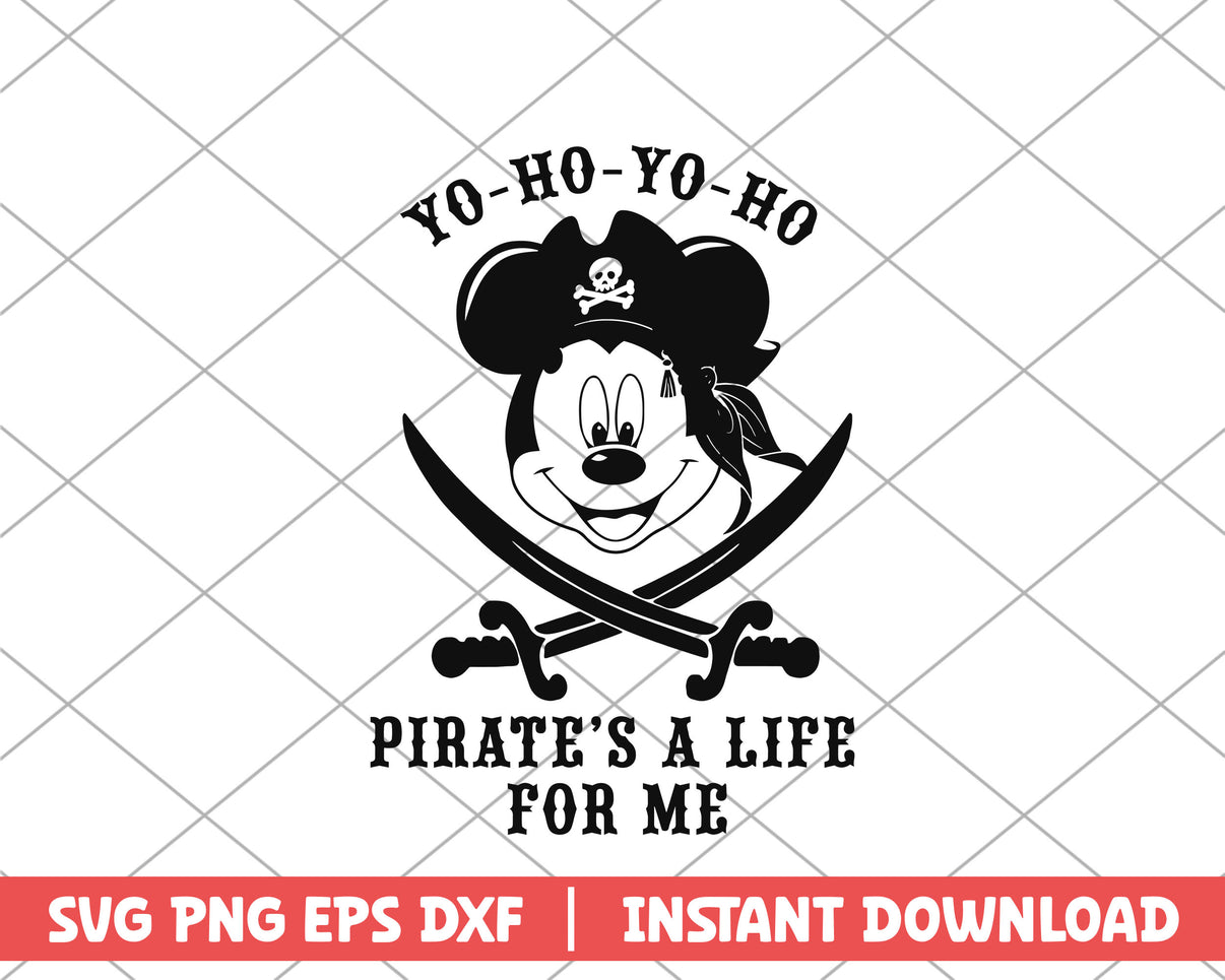 Mickey pirate's a life for me disney svg – svg files for cricut