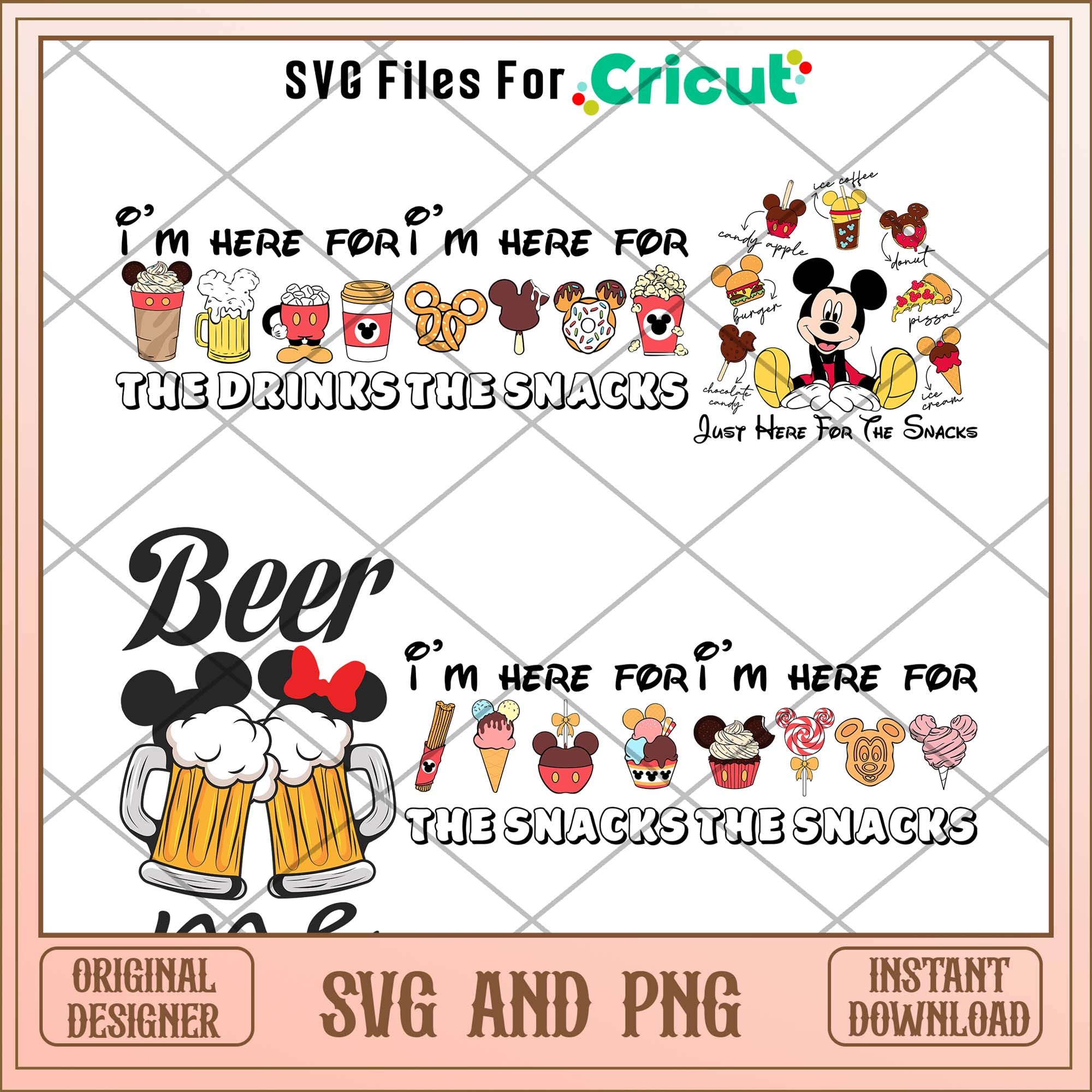 Mickey mouse snacks art svg bundle – svg files for cricut