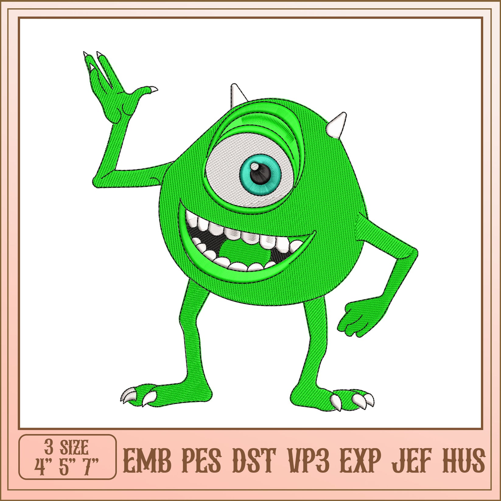Mike Wazowski Embroidery Design – svg files for cricut
