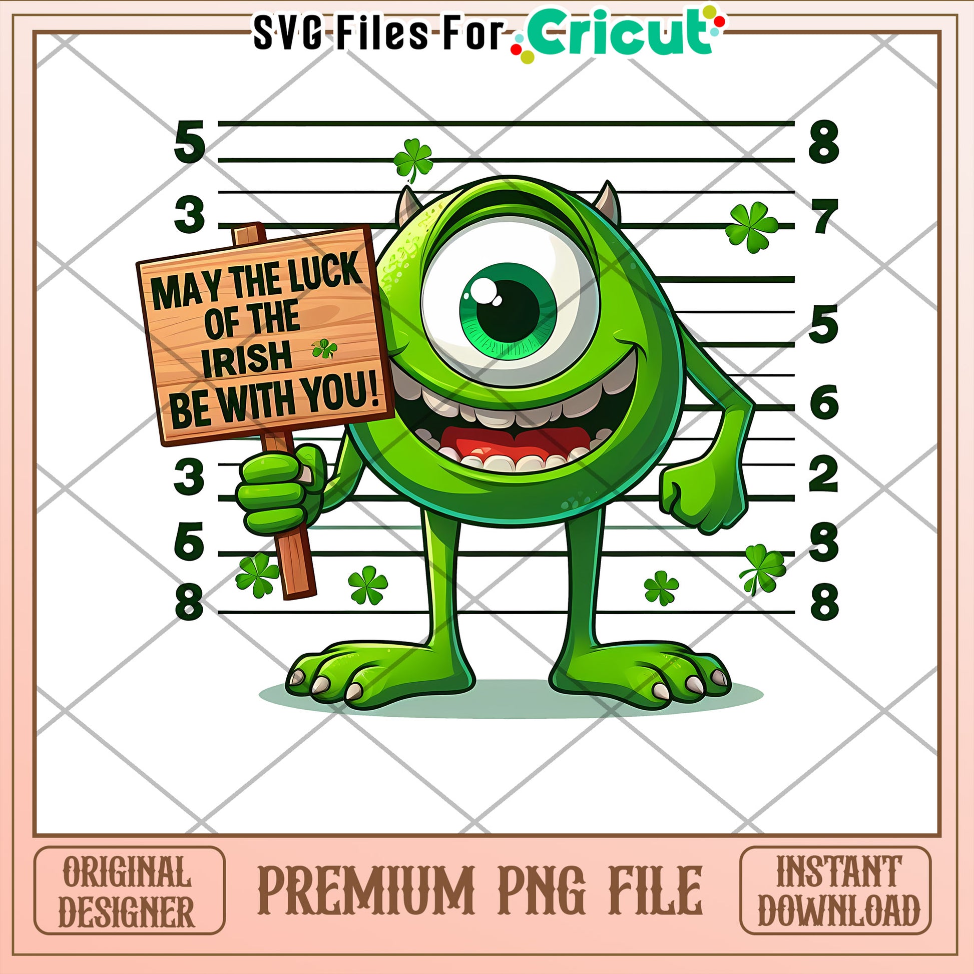 Mike Wazowski St Patricks Day PNG – svg files for cricut