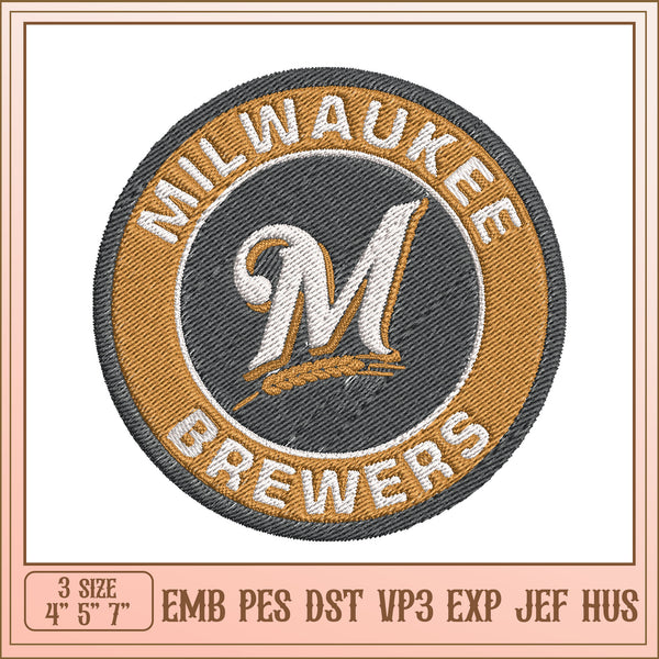 Milwaukee Brewers Embroidery Design for DIY Projects 4x5x7 – svg files ...