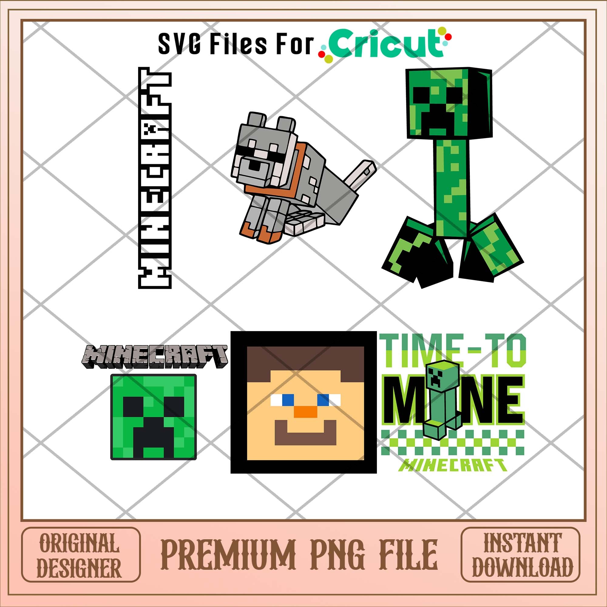 Mine Craft video game png bundle, Mine Craft bundle - Svgfileforcricut ...
