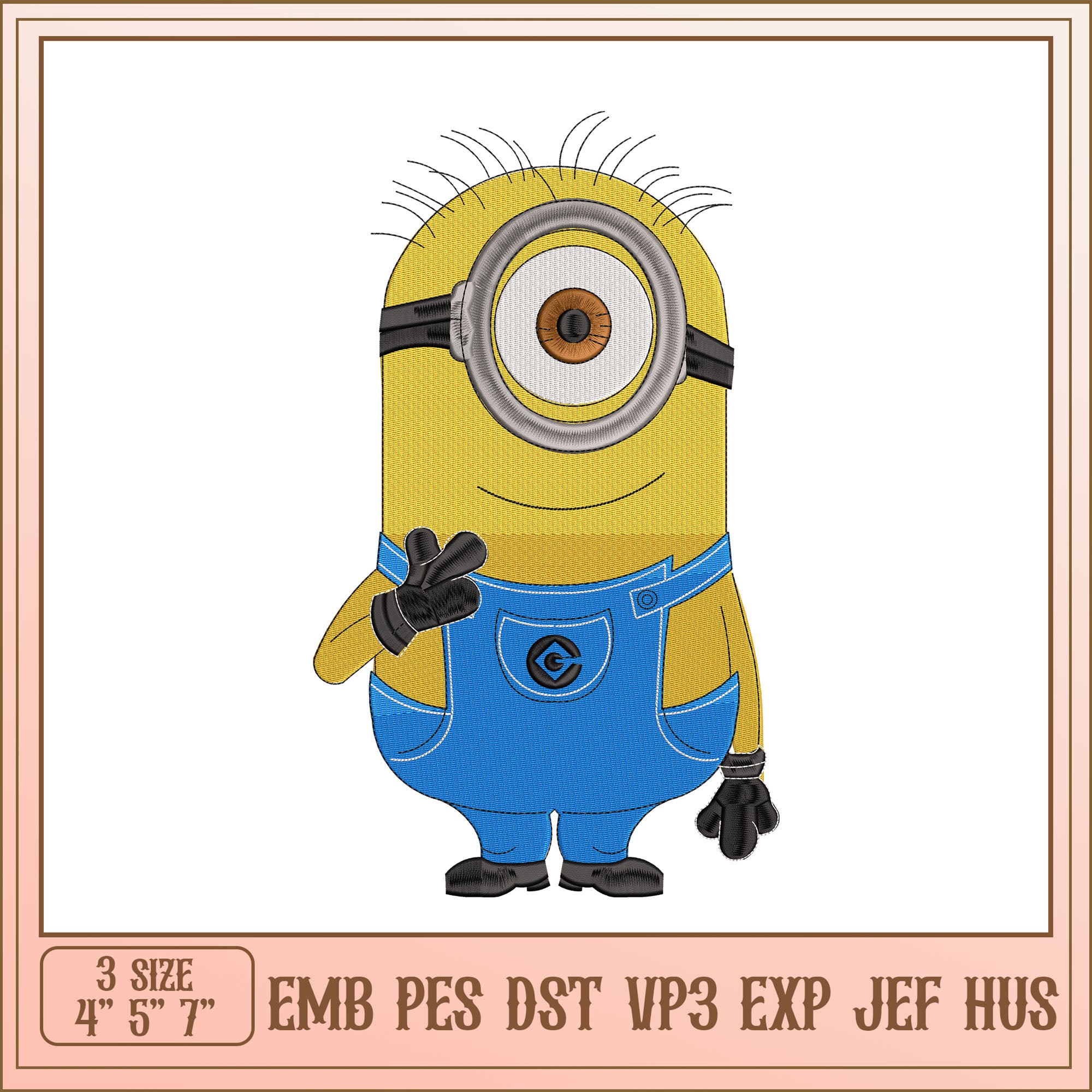 Minion Embroidery Design - EMB PES DST – svg files for cricut